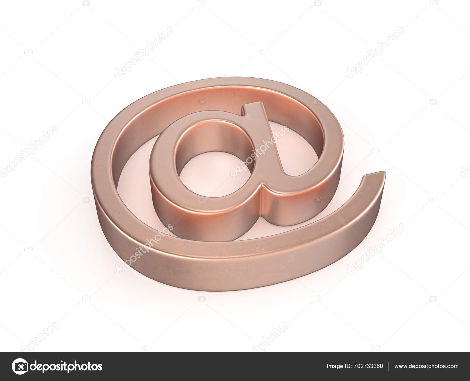 Cooper Email Symbol White Background Illustration — Stock Photo ...