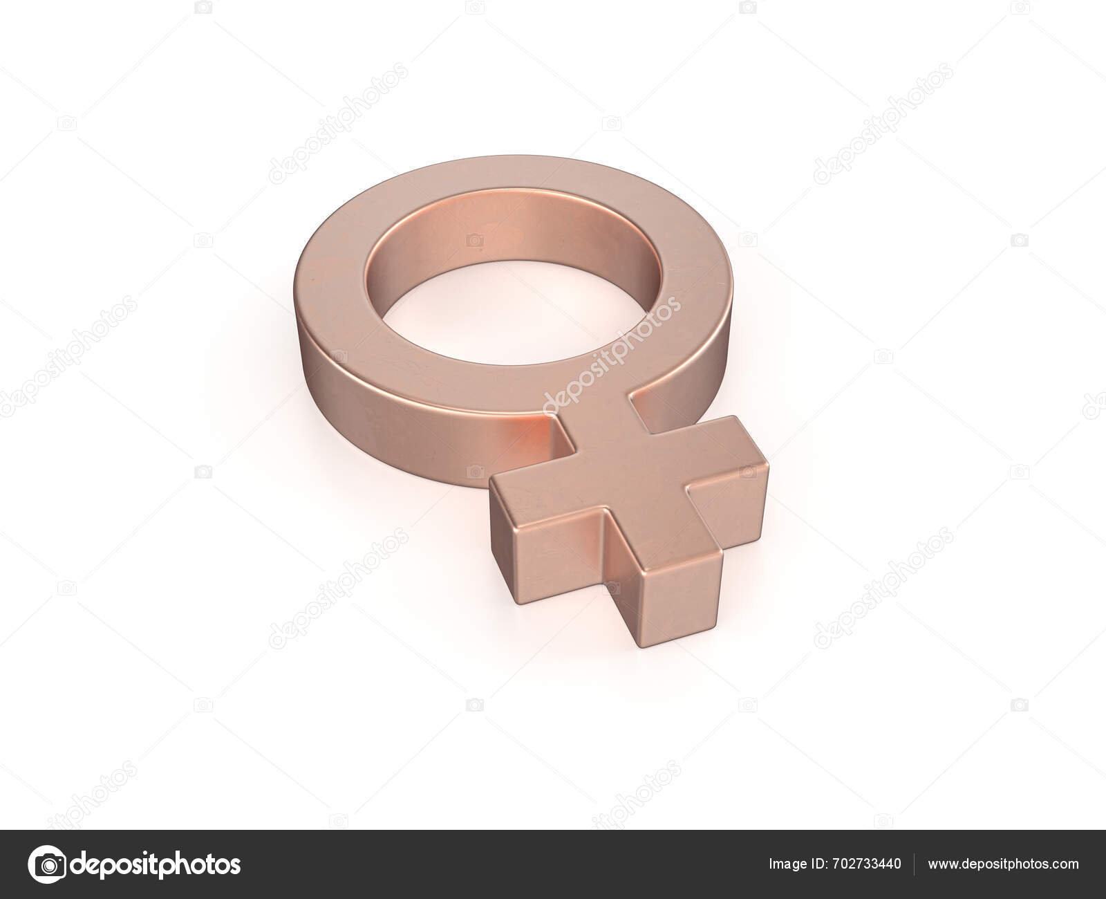Cooper Gender Woman Symbol White Background Illustration — Stock Photo ...