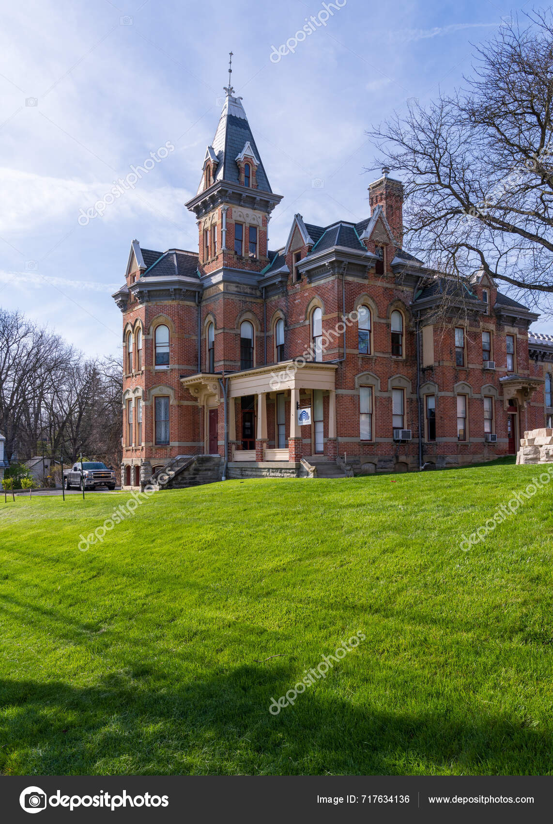 Delaware Ohio Abril 2024 Fachada Histórica Cárcel Del Condado Delaware ...