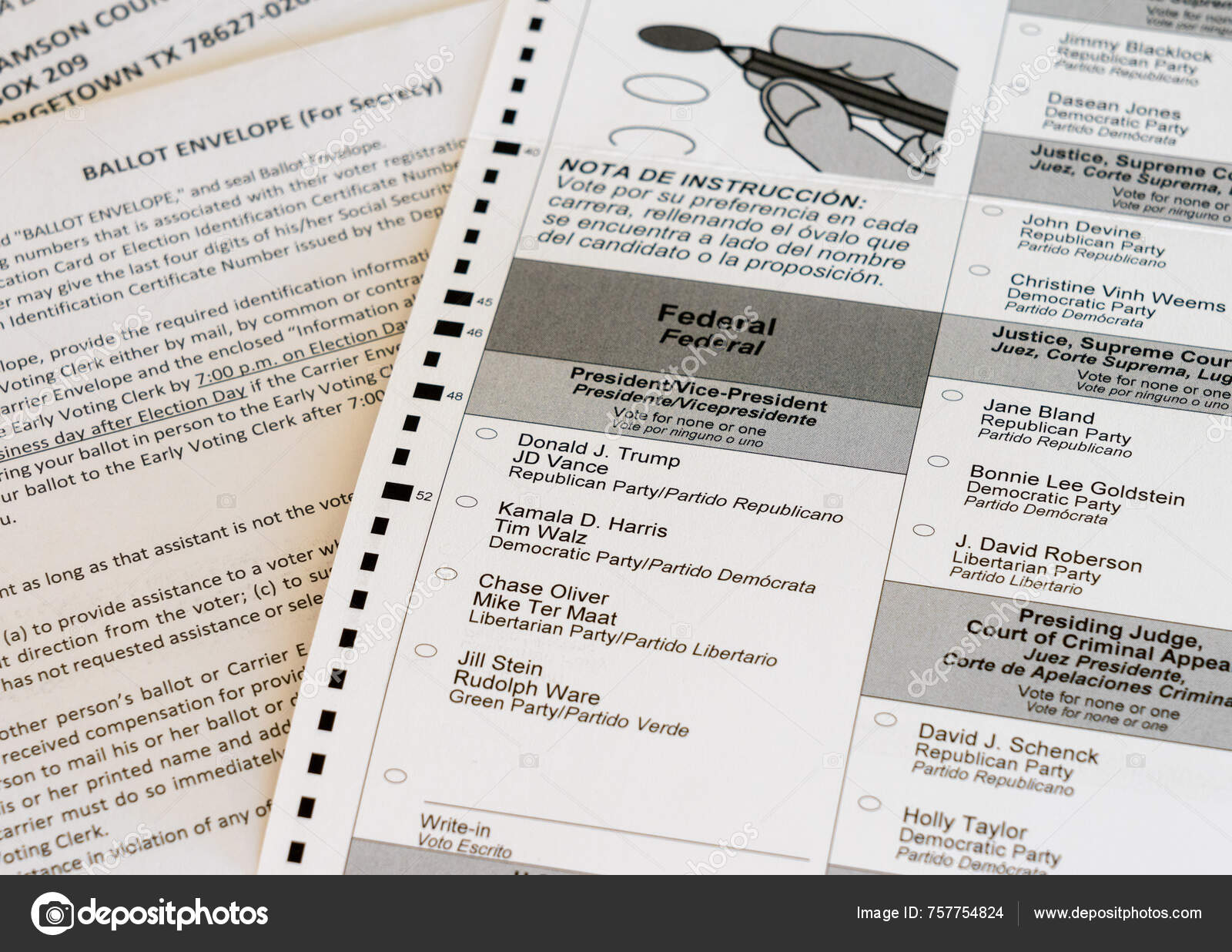 Georgetown October 2024 Texas Absentee Mail Ballot Form Williamson ...