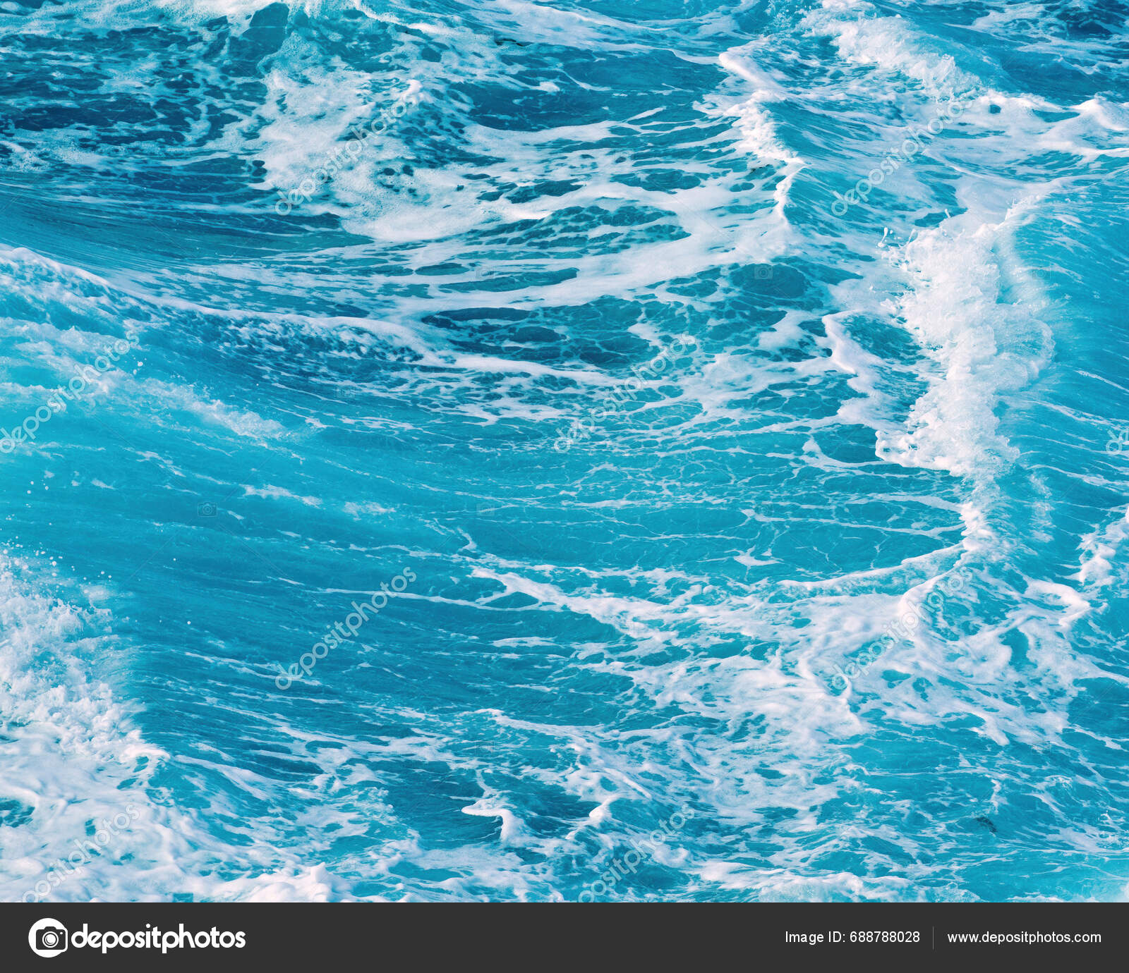 Background Gentle Ocean Waves Blue Tropical Sea — Stock Photo ...