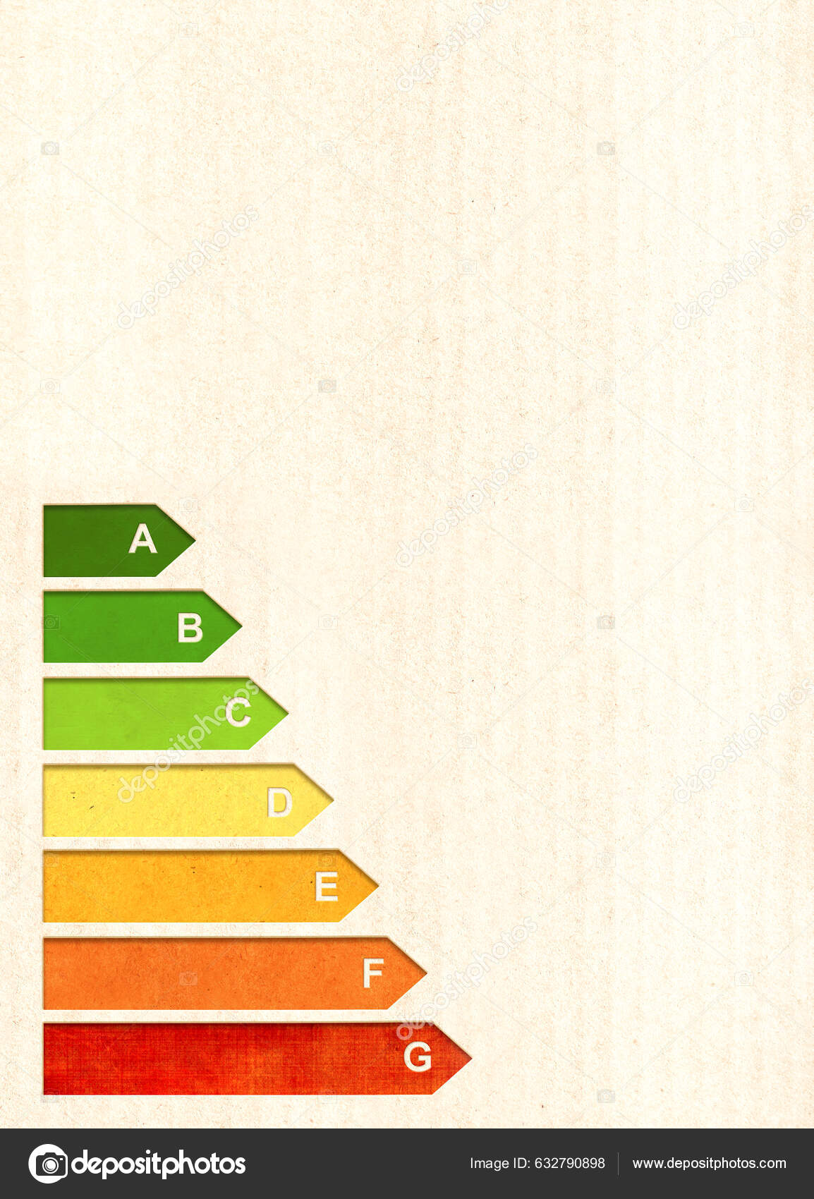 Energy Efficiency Chart Cardboard Texture Vertical Banner Eco Paper ...