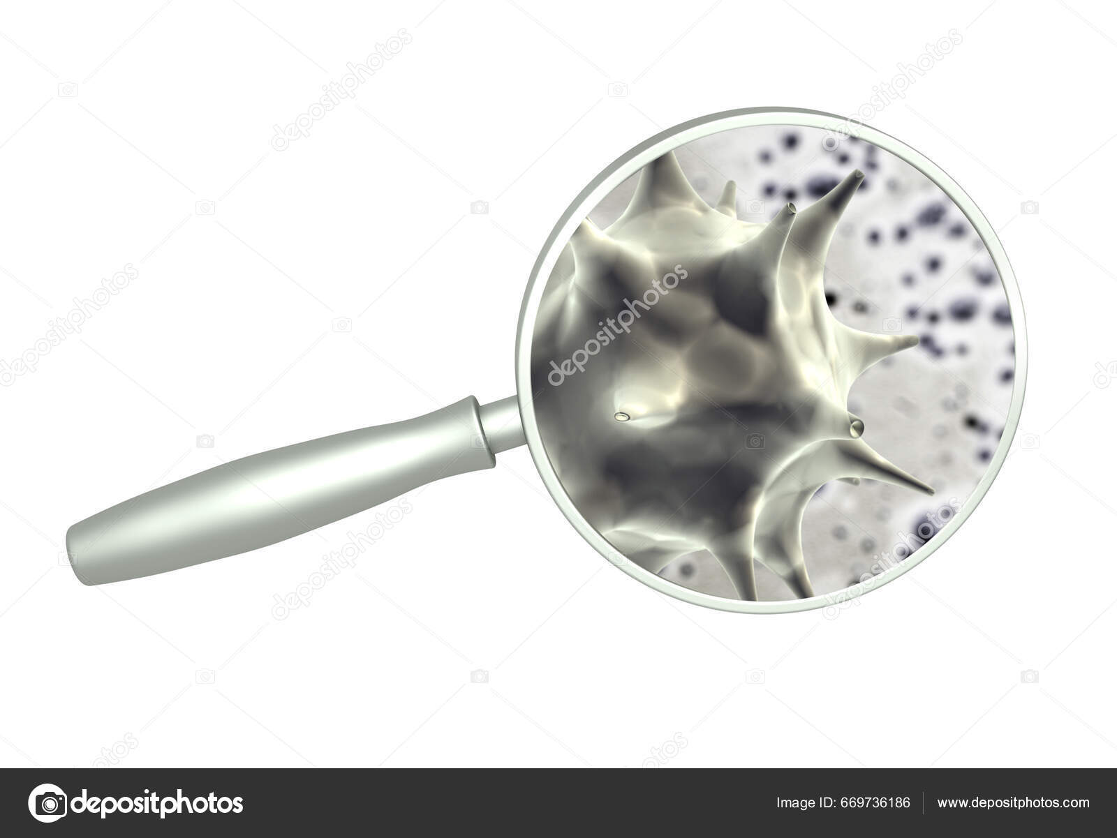 Lupa Bacterias Virus Patógenos Multiplicación Rápida Bacterias ...