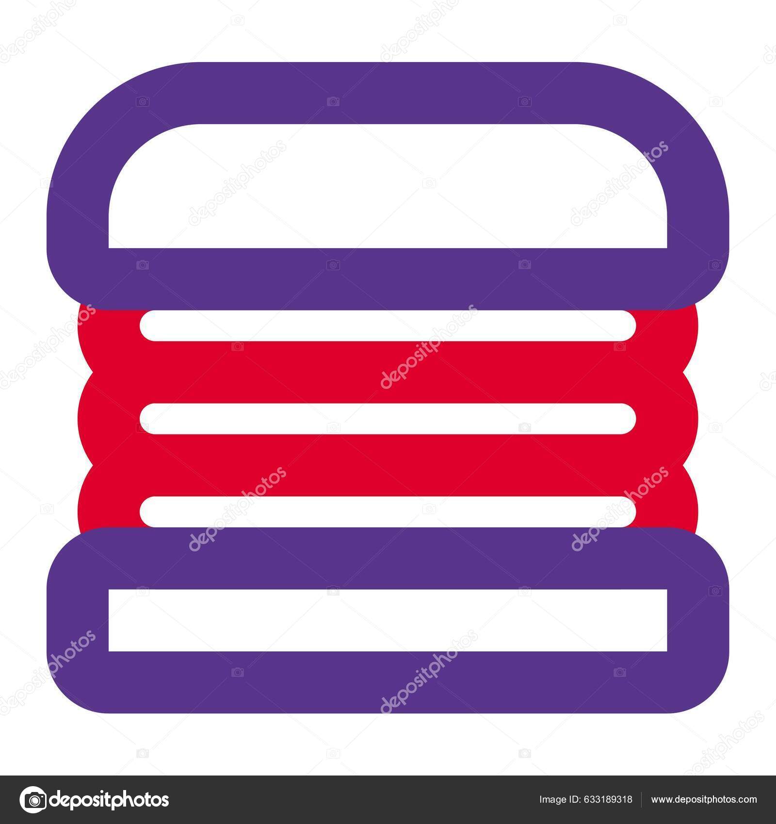 Triple Layered Crispy Patties Burger Vector de stock #633189318 de ©get4net
