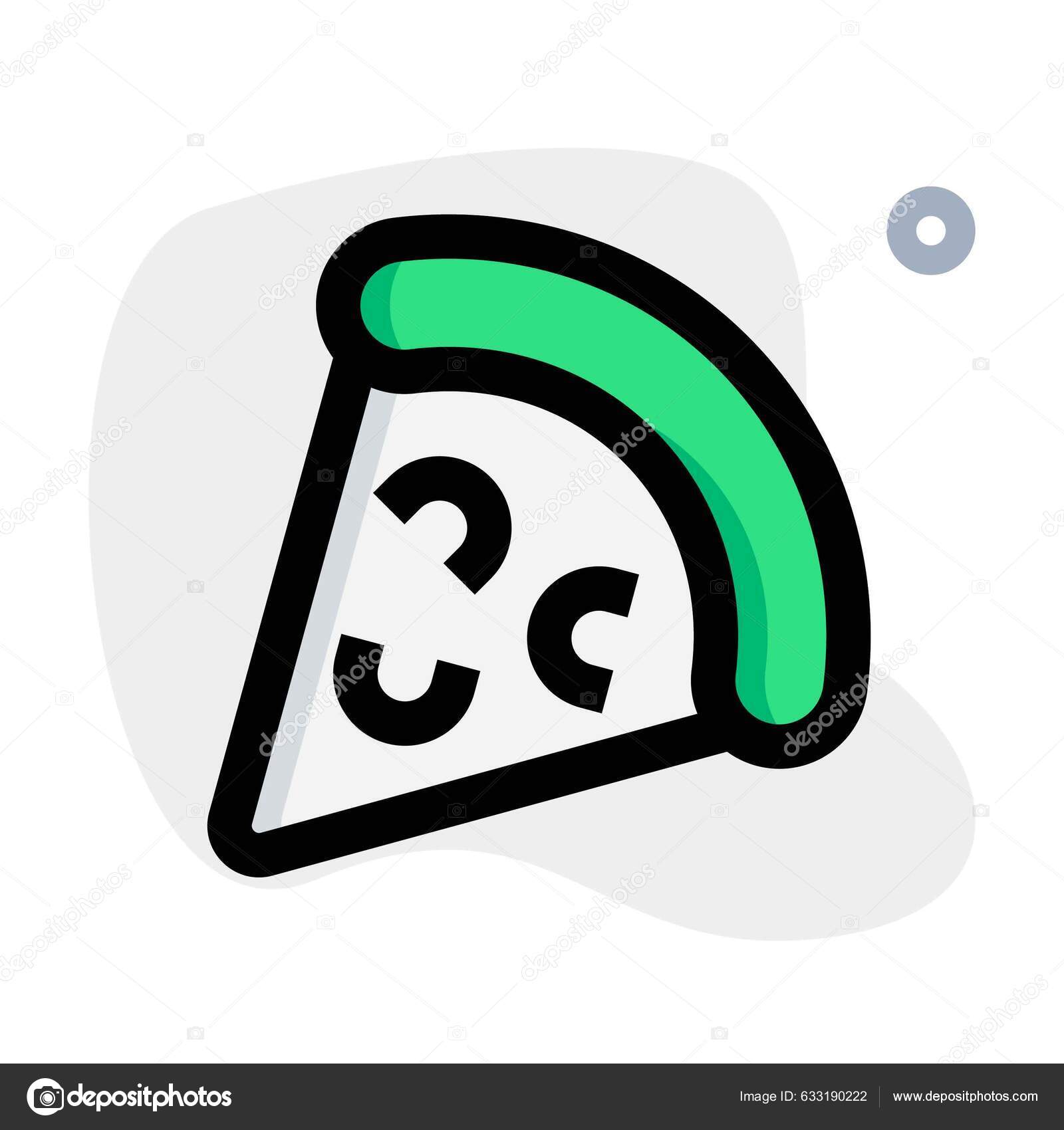 Crispy Slice Cheese Pizza Vector de stock #633190222 de ©get4net