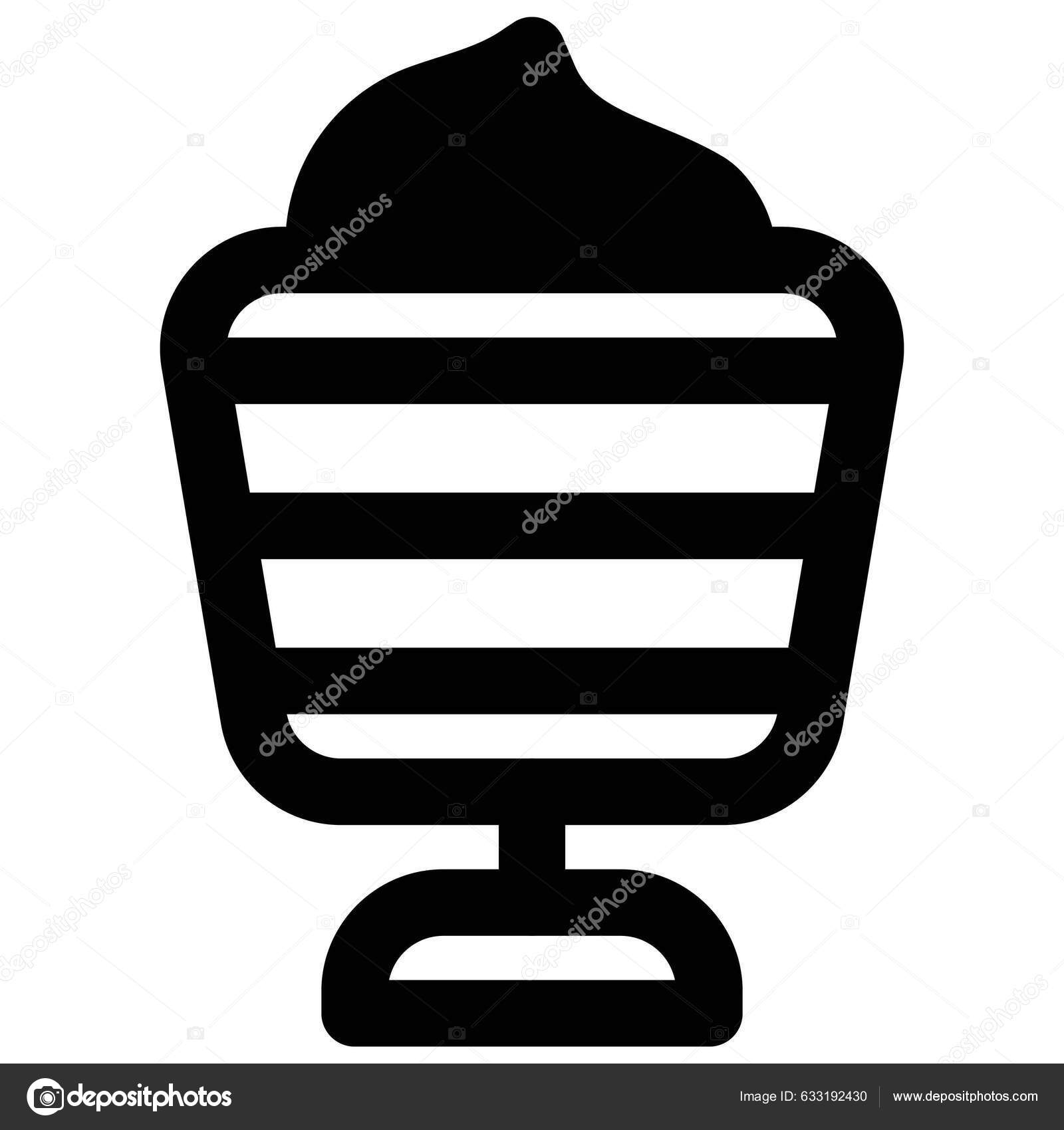 Layered Trifle Line Vector Illustration Stock Vector by ©get4net 633192430