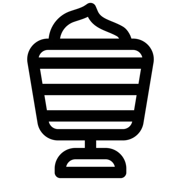 Layered Trifle Line Vector Illustration Stock Vector by ©get4net 633192430