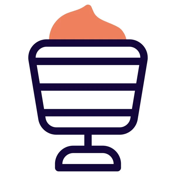 Layered Trifle Line Vector Illustration Stock Vector by ©get4net 633192430