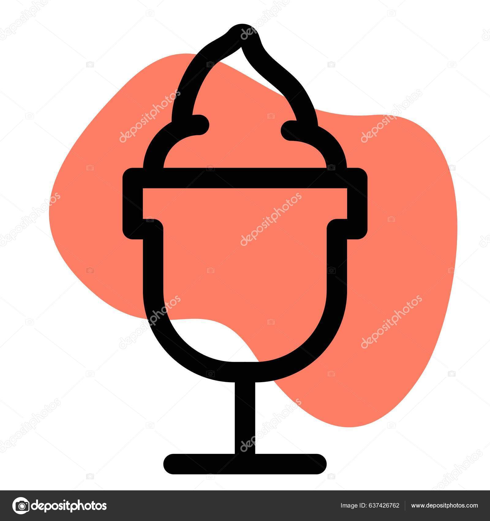 Glass Filled Flavored Thick Milkshake Vector de stock por ©get4net 637426762