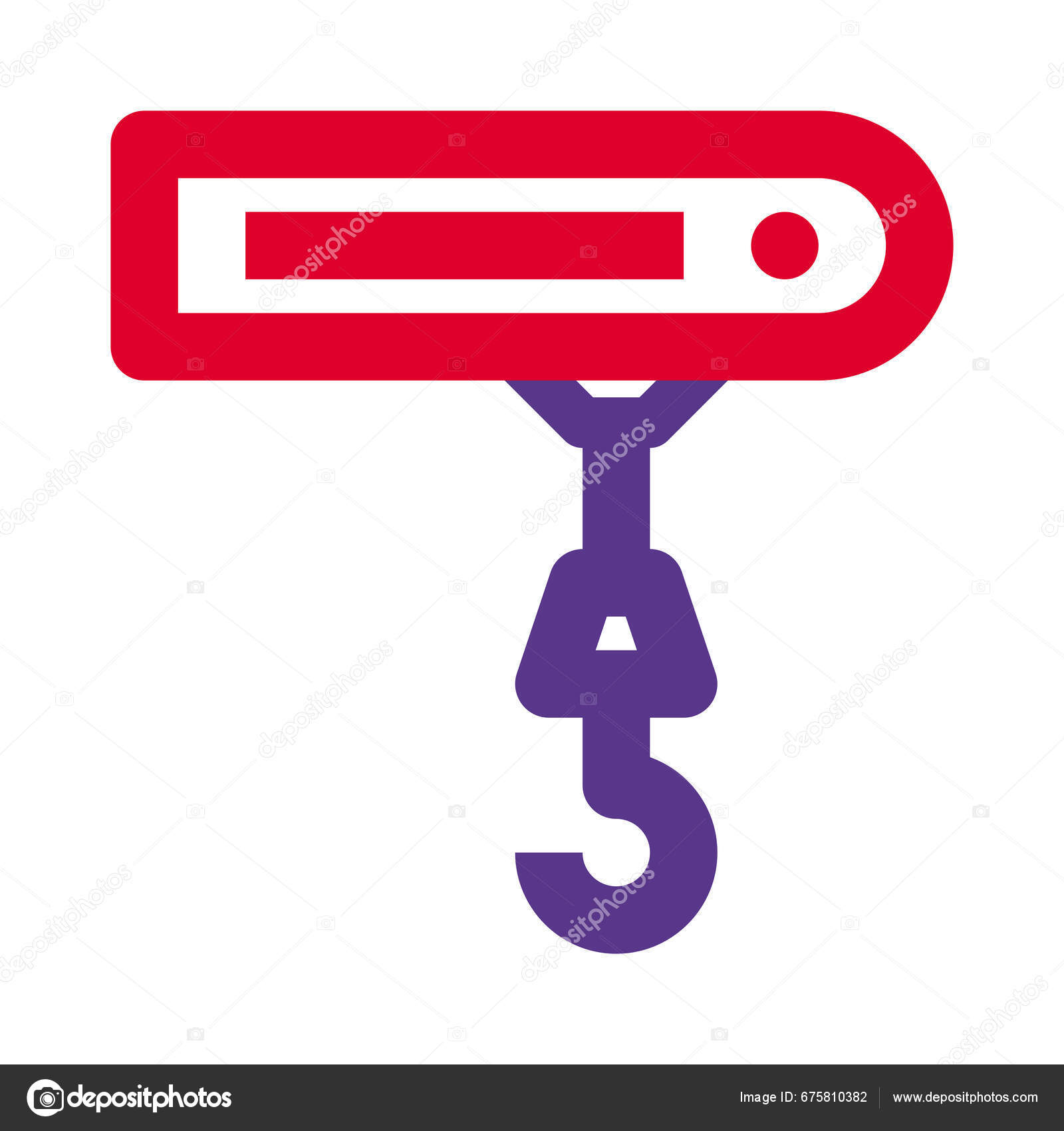 Crane Machine Equipped Hoist Stock Vector by ©get4net 675810382