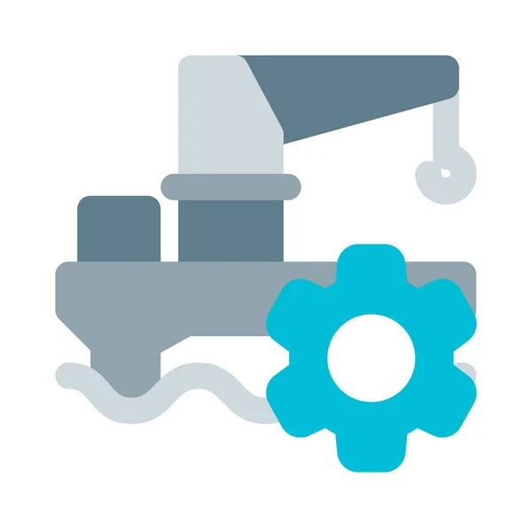 Use Dragline Excavator Offshore Mining Stock Vector by ©get4net 675811746