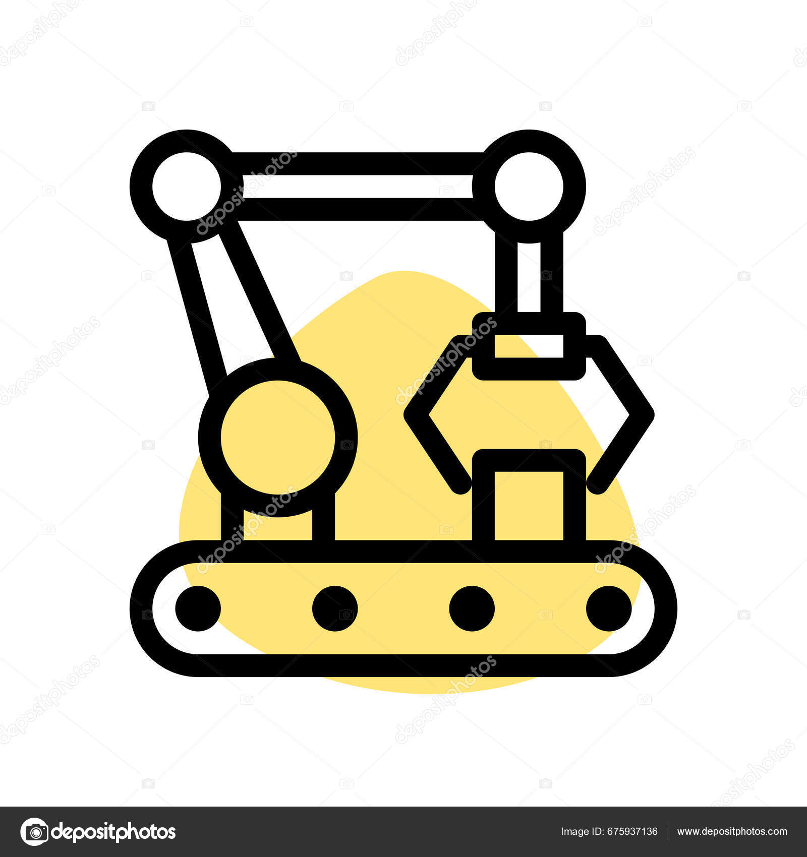 Robotic Arm Automation Repeated Tasks Stock Vector by ©get4net 675937136 Robotic Arm Automation Repeated Tasks Stock Vector by ©get4net 675937136