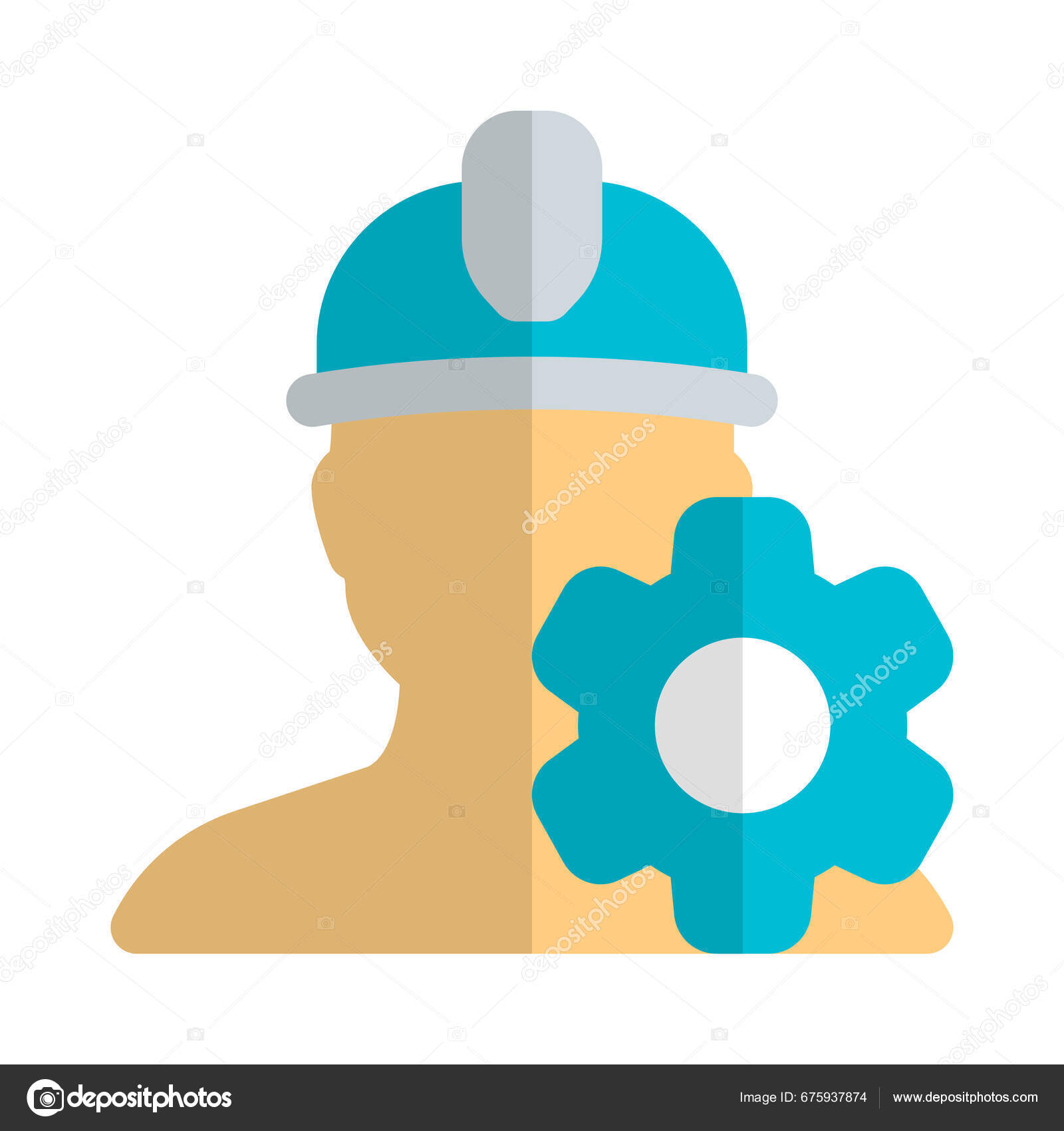 Setting Machines Procedure Worker Stock Vector by ©get4net 675937874