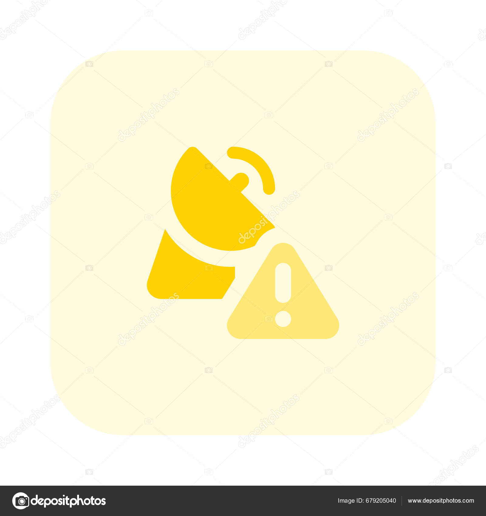 Error Satellite Dish Network Isolated White Background Stock Vector by ...