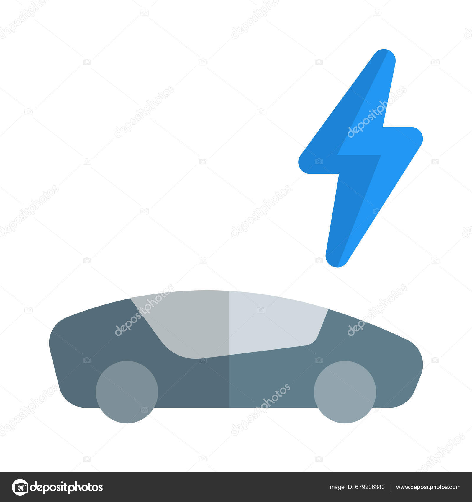 Tesla Car Charging Isolated White Background Stock Vector by ©get4net ...