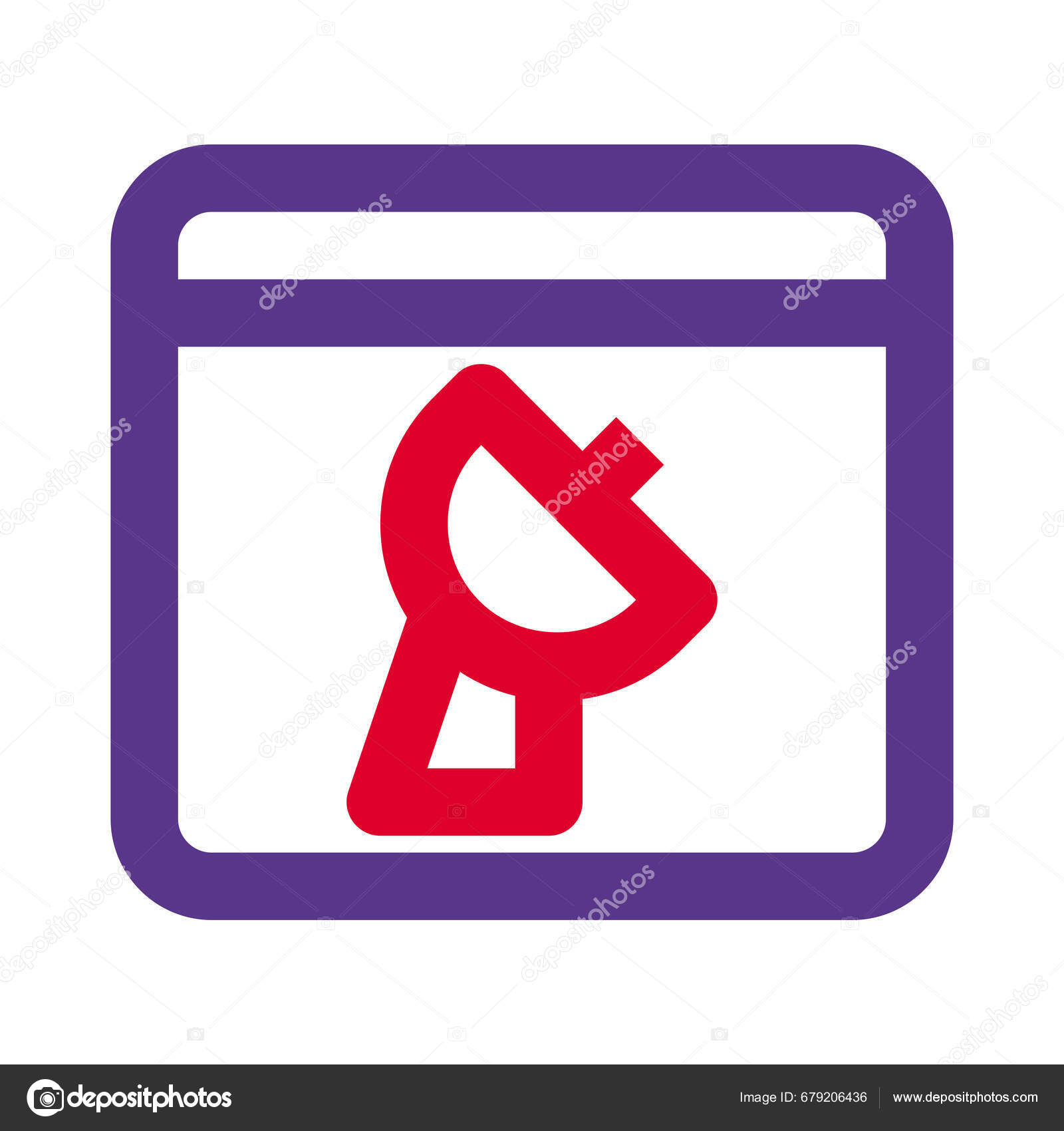 Iptv Browser Isolated White Background Stock Vector by ©get4net 679206436