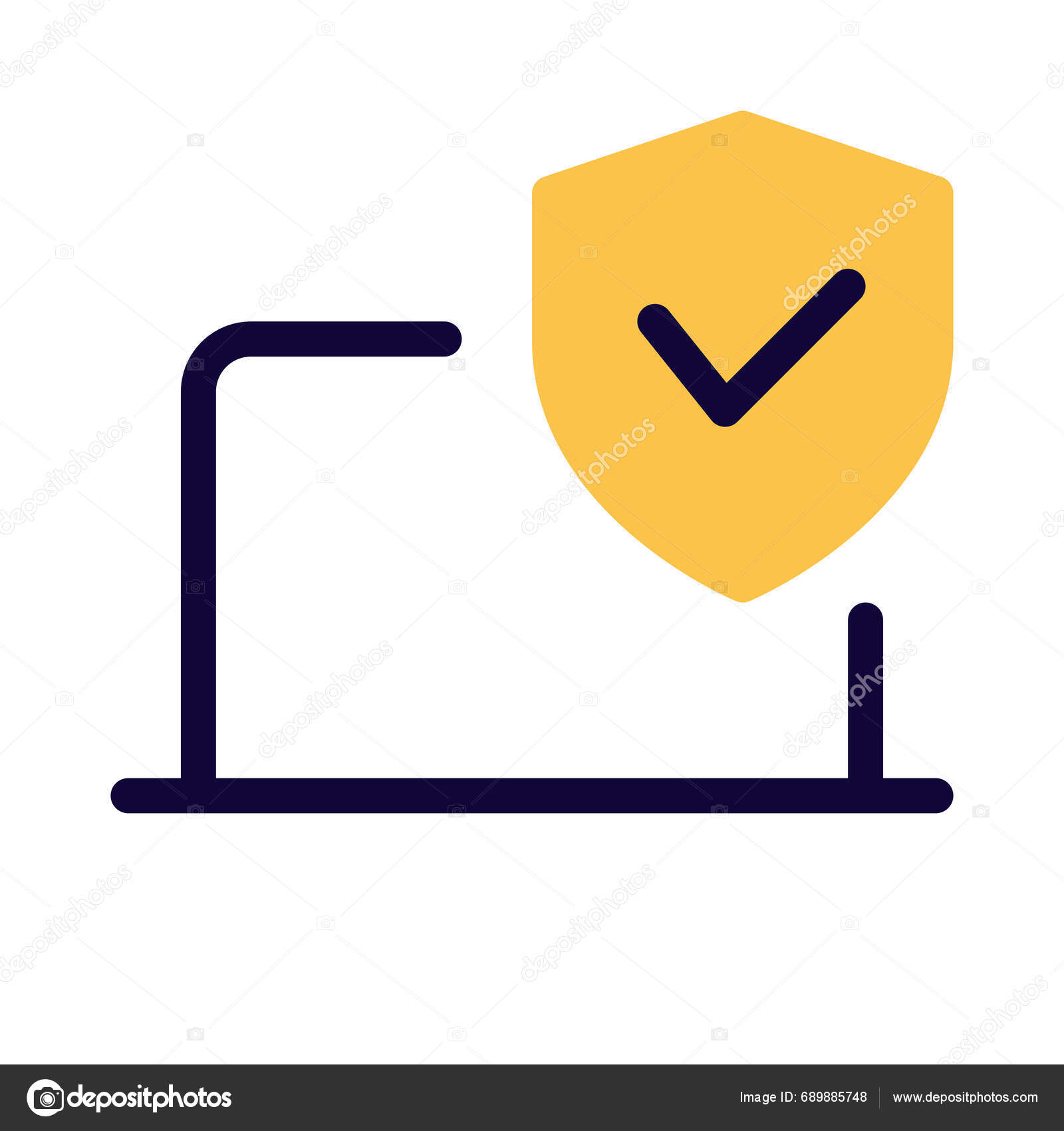 Laptop Protected Robust Security Mechanisms Stock Vector by ©get4net ...