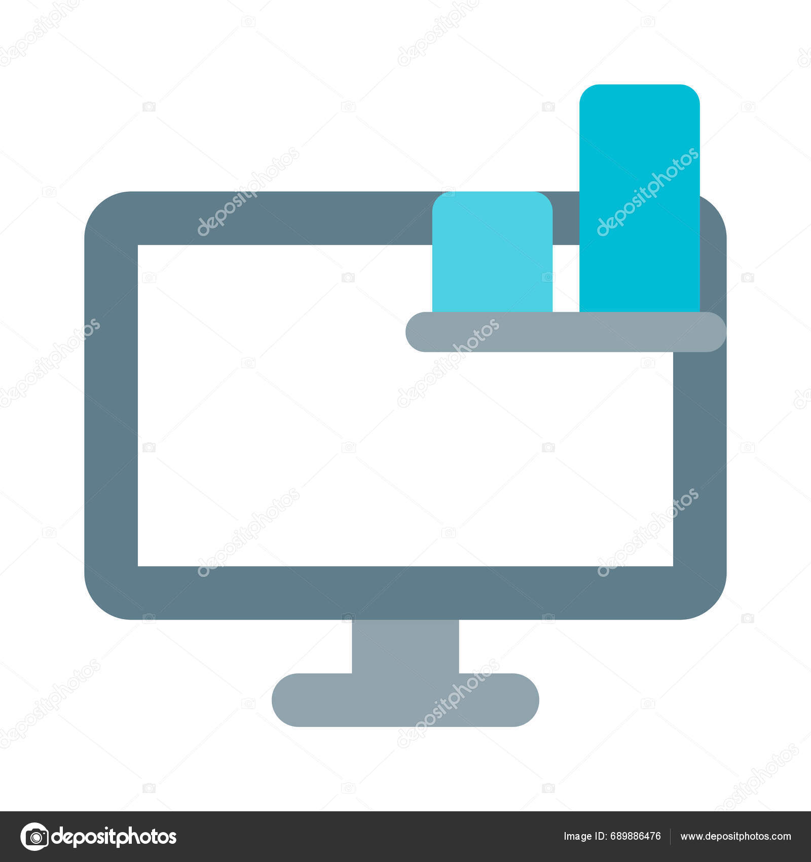 Data Visualization Screen Bar Chart Stock Vector by ©get4net 689886476