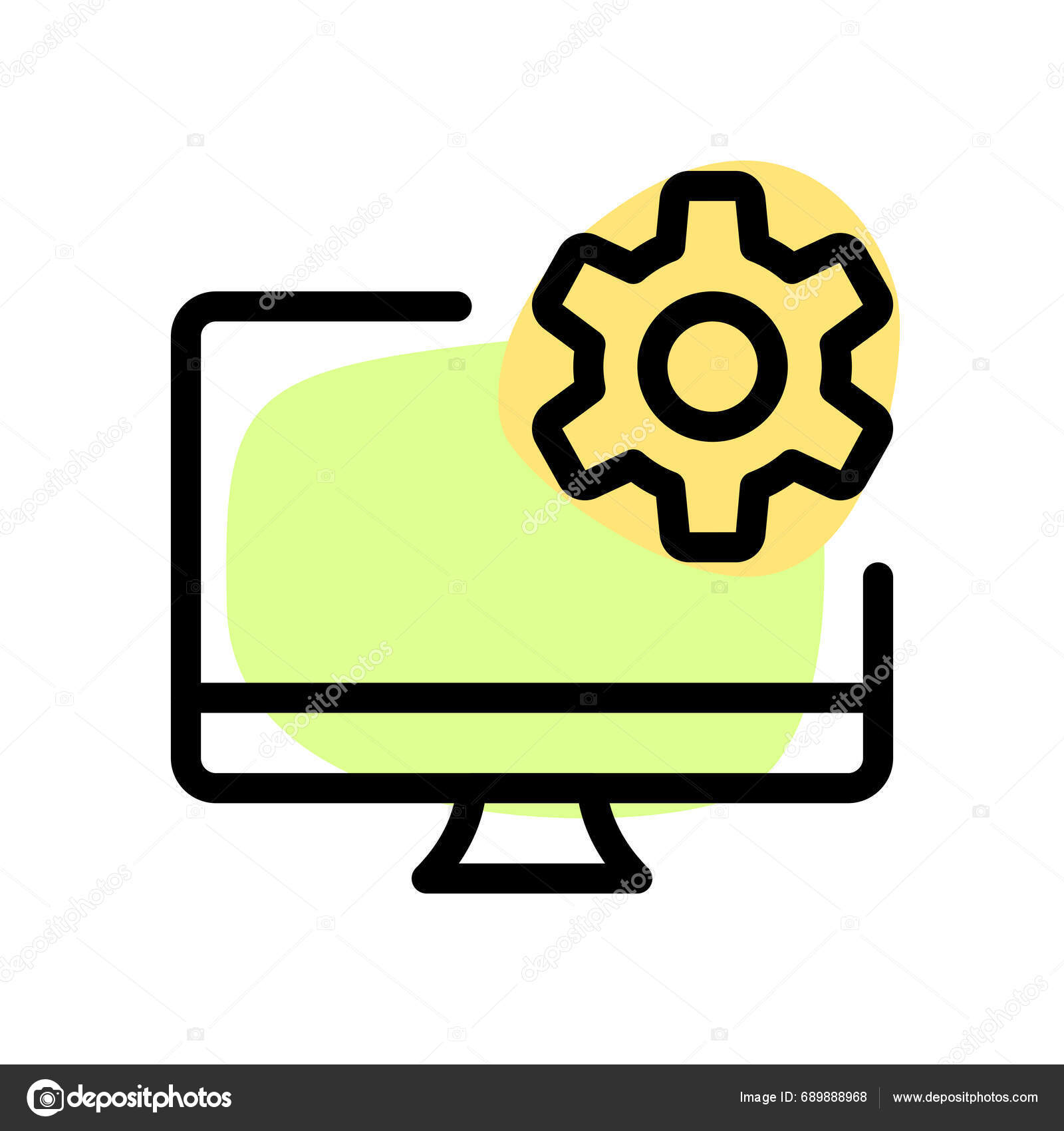 Using Configuration Tool Update Desktop Stock Vector by ©get4net 689888968 Using Configuration Tool Update Desktop Stock Vector by ©get4net 689888968