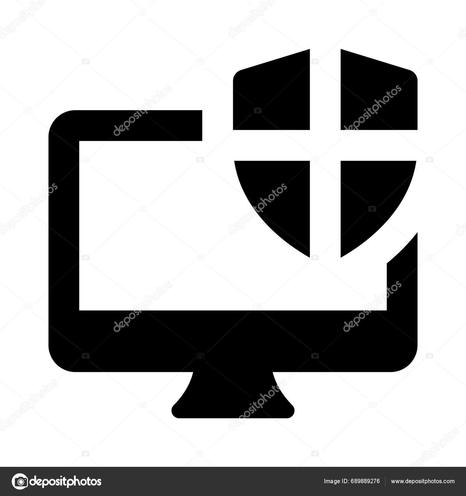 Desktop Shield Provides Security Data Protection Stock Vector by ...