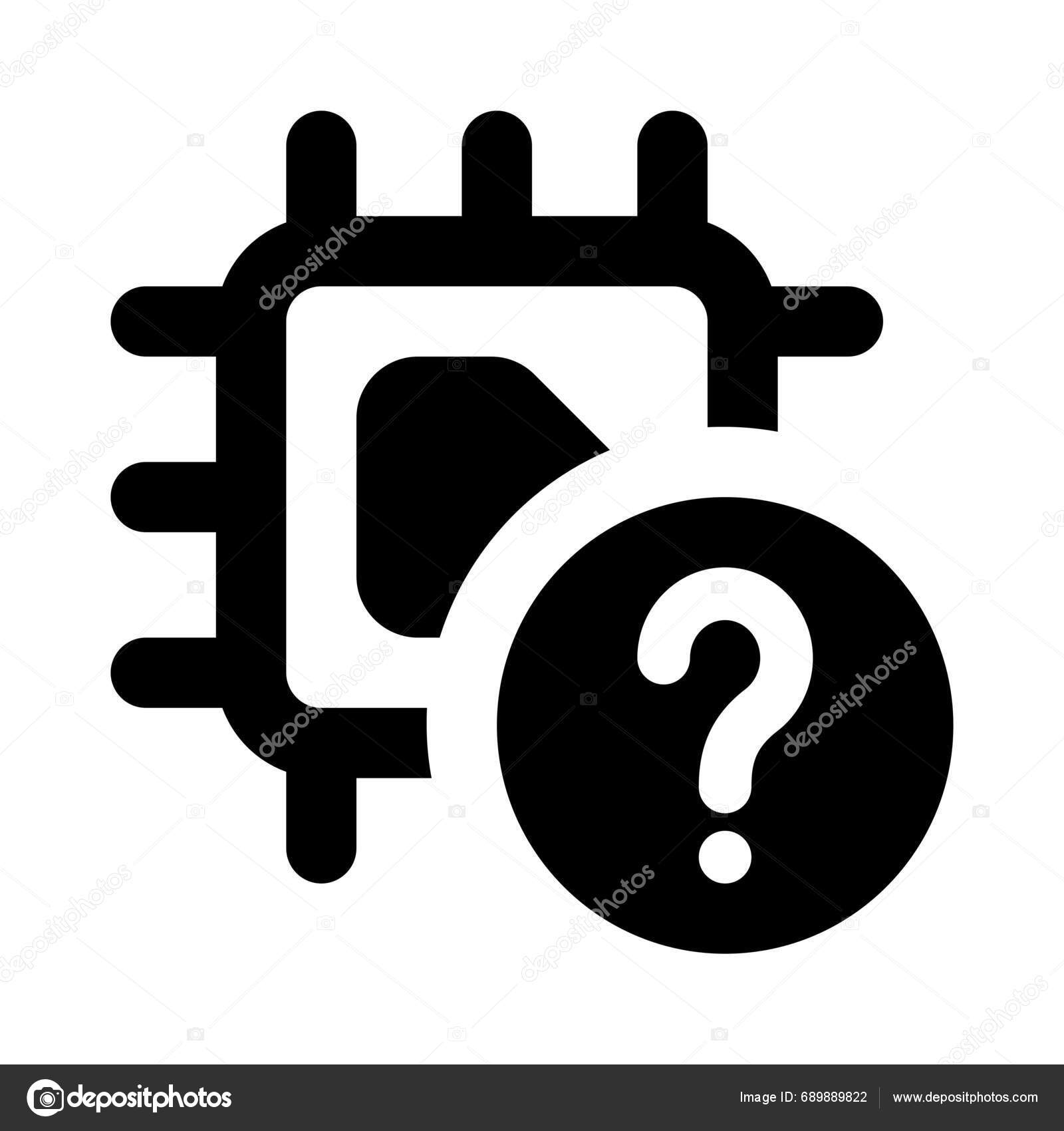 Question Mark Microchip Indicates Unidentified Device Stock Vector by ...
