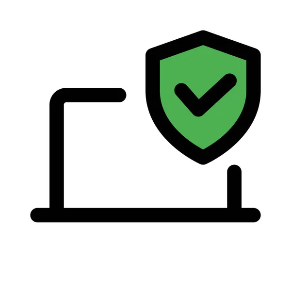 Laptop Protected Robust Security Mechanisms Stock Vector by ©get4net ...