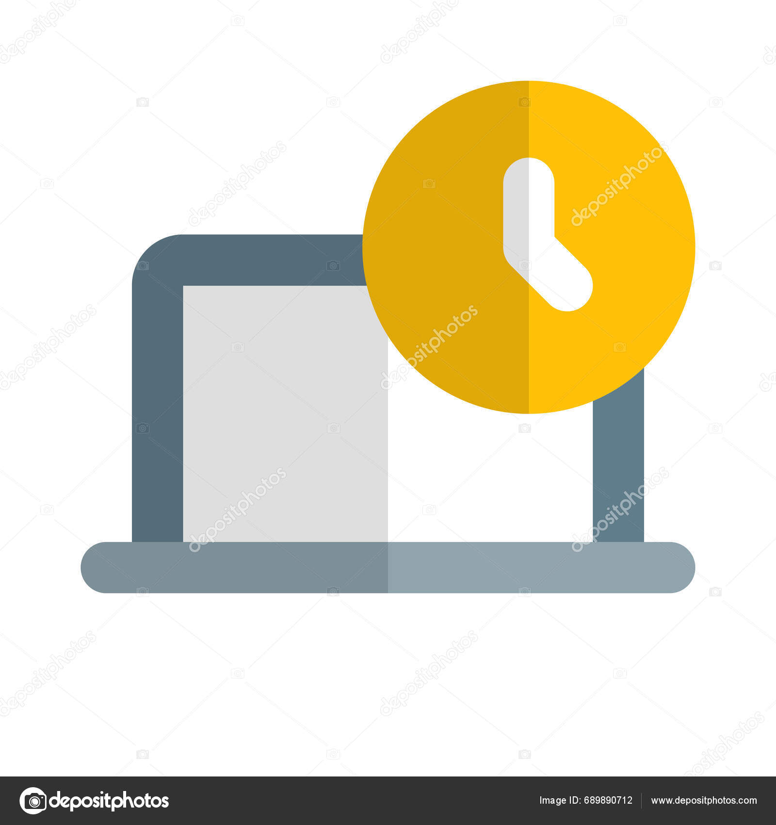 Displaying Current Time Date Laptop Stock Vector by ©get4net 689890712 Displaying Current Time Date Laptop Stock Vector by ©get4net 689890712