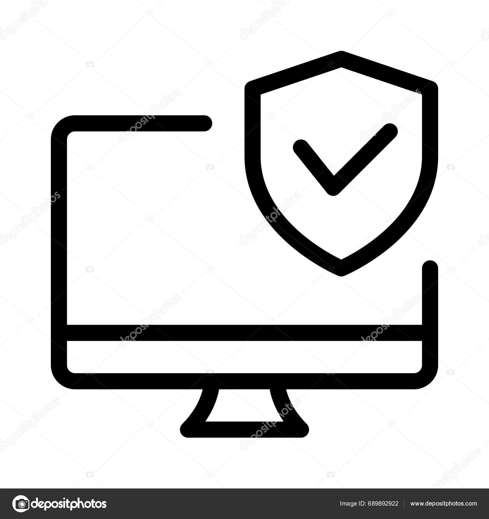 Desktop Shield Safeguards Computer System Stock Vector by ©get4net ...
