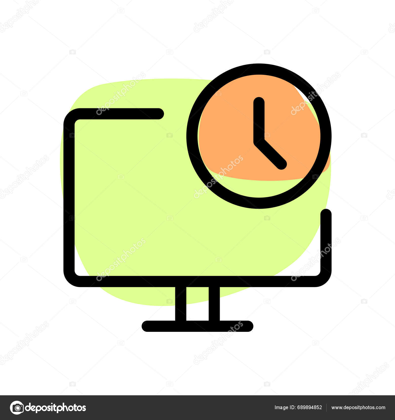 Displaying Current Time Date Information Stock Vector by ©get4net 689894852 Displaying Current Time Date Information Stock Vector by ©get4net 689894852