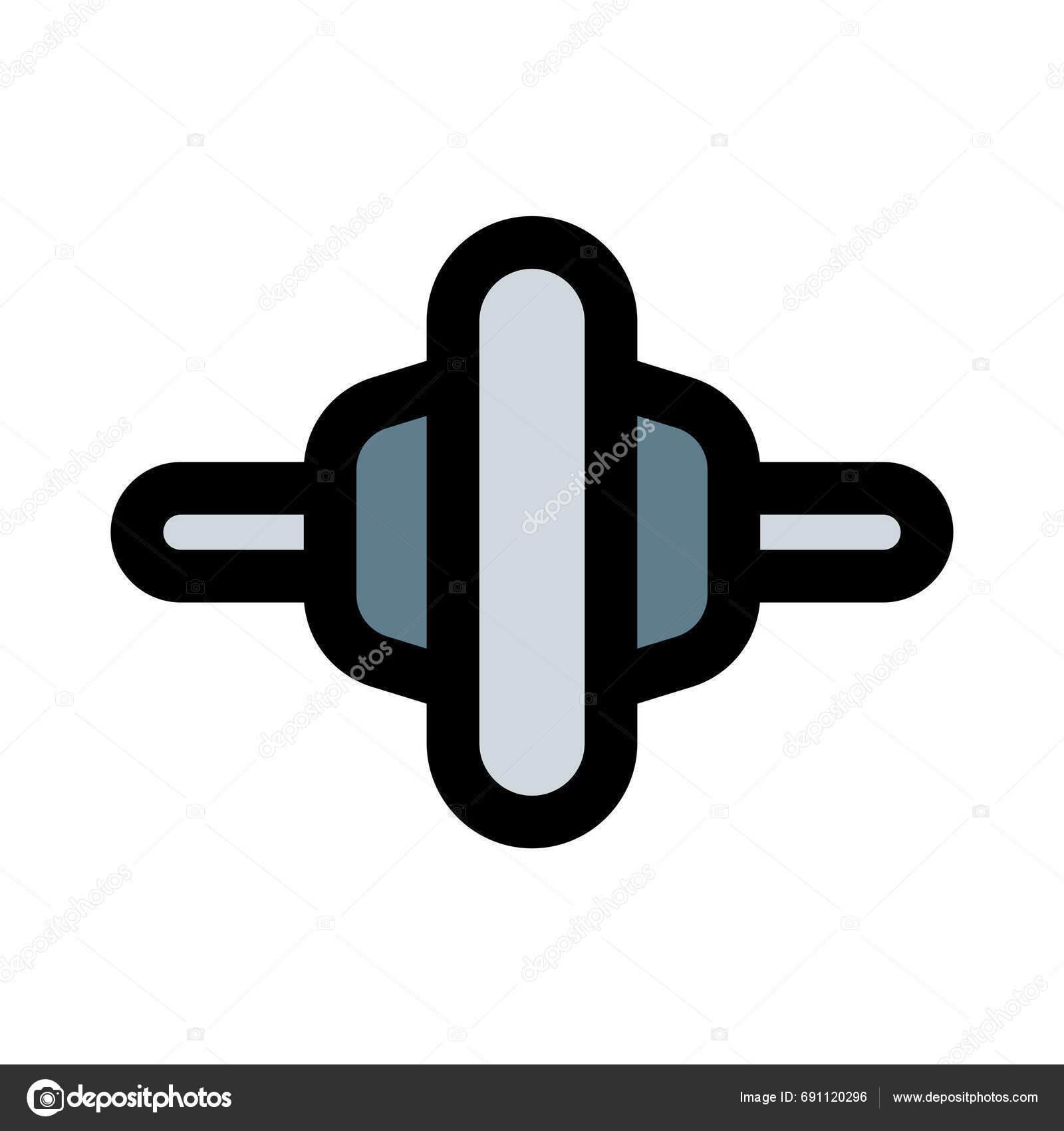 Exercise Roller Pin Isolated White Background Stock Vector by ©get4net ...