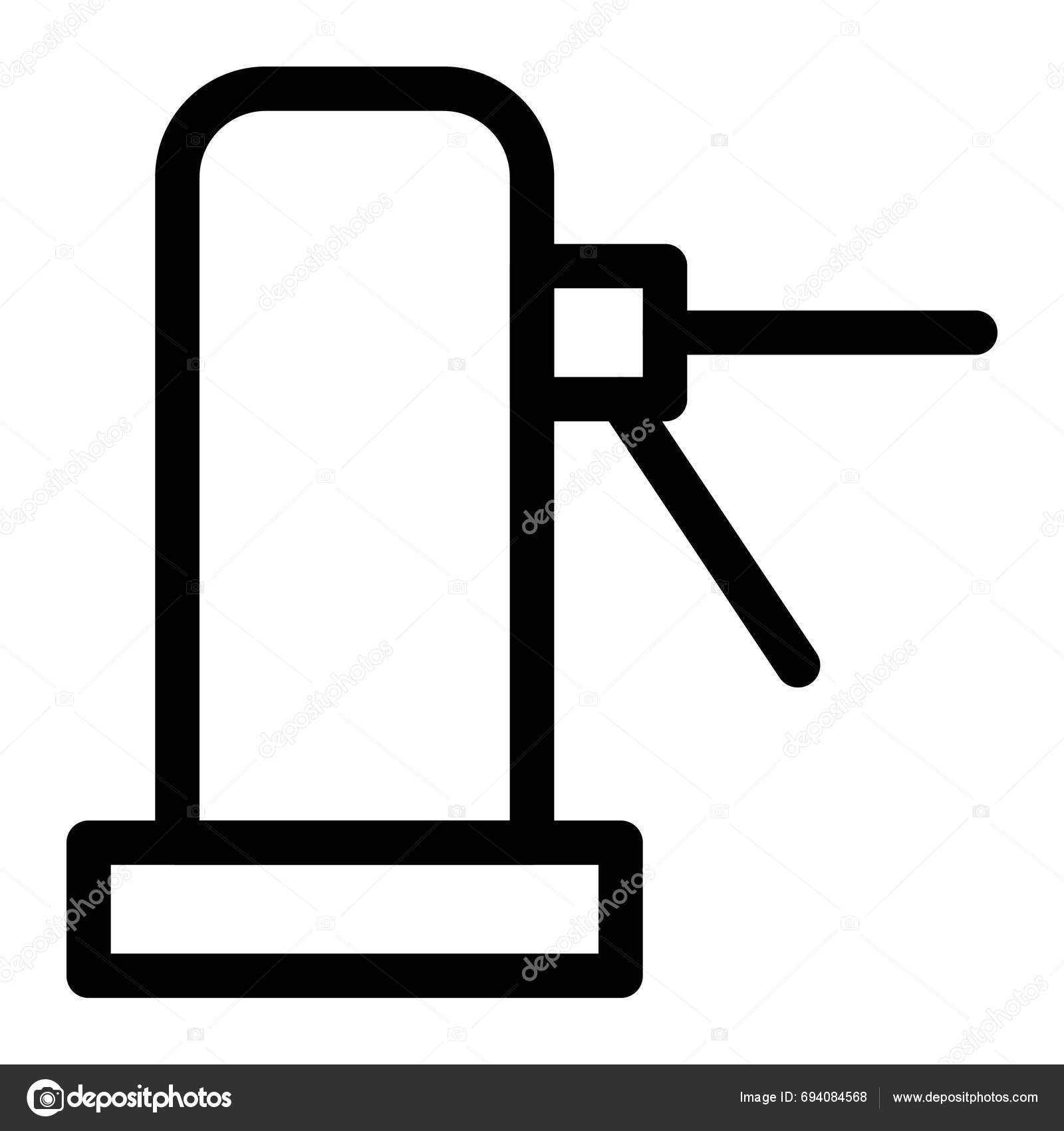 Turnstile Gate Managing Entry Controlled Rotation Stock Vector by ...