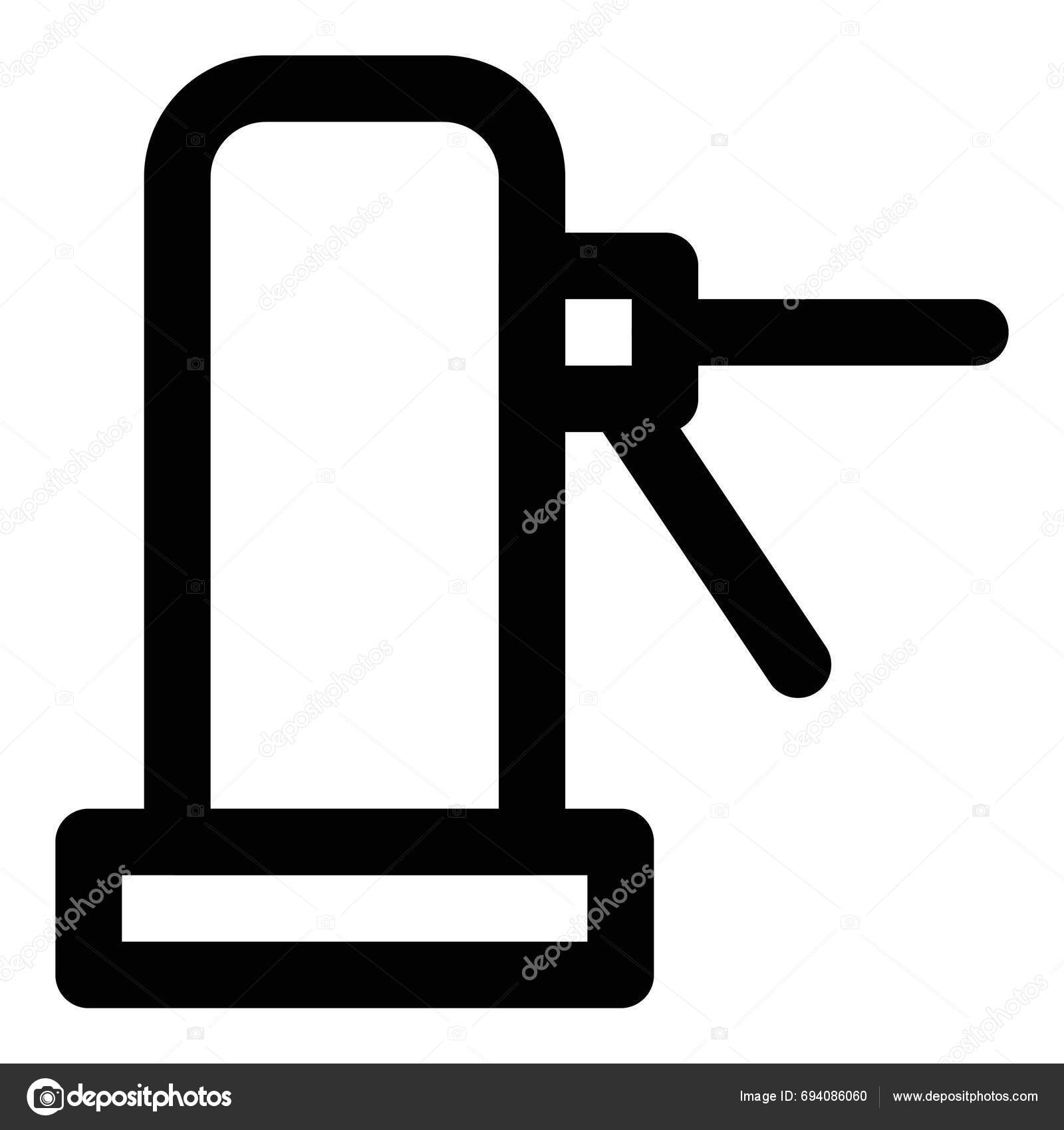 Turnstile Gate Managing Entry Controlled Rotation Stock Vector by ...