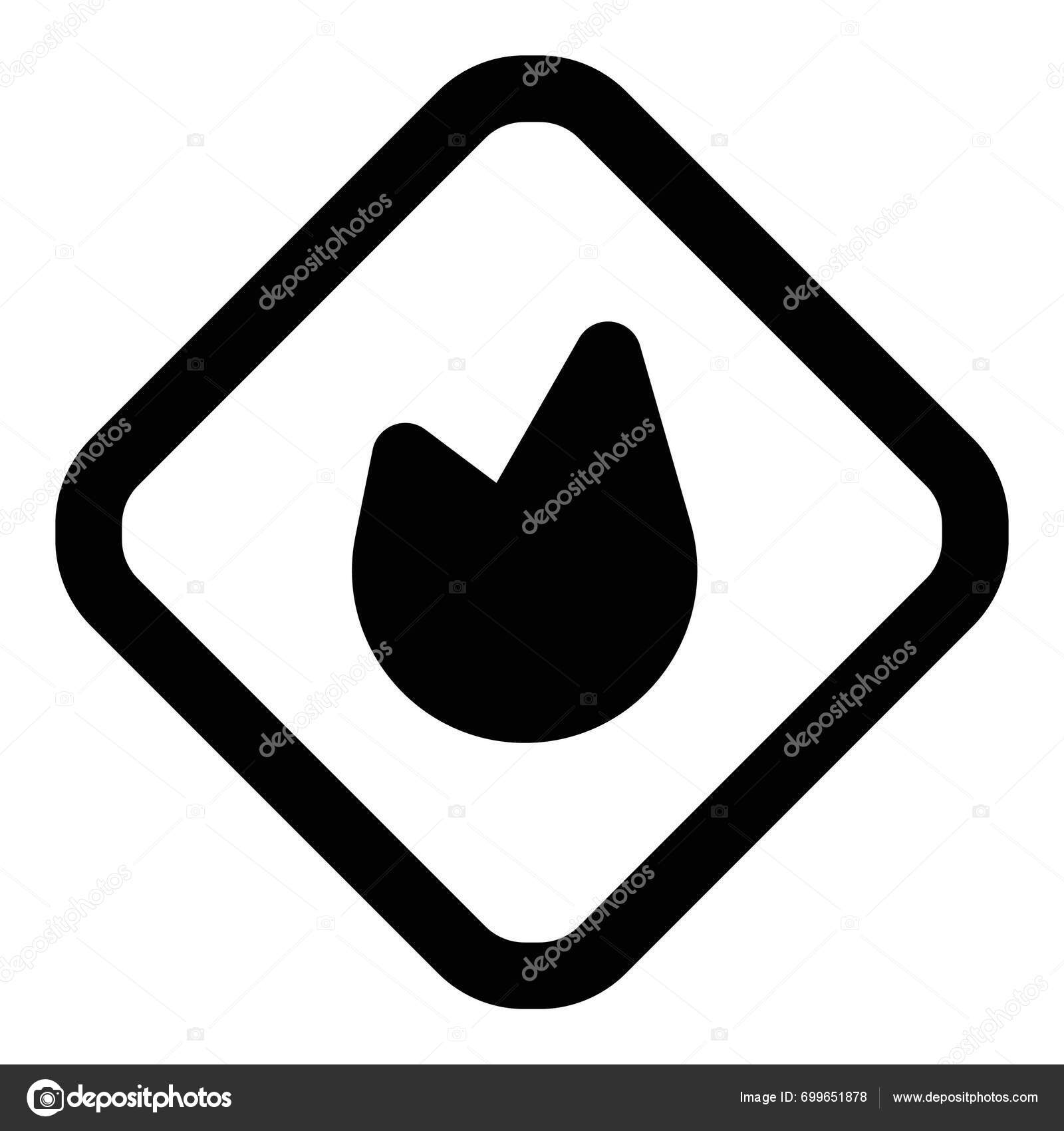 Warning Sign Indicating Highly Flammable Materials Stock Vector by ...