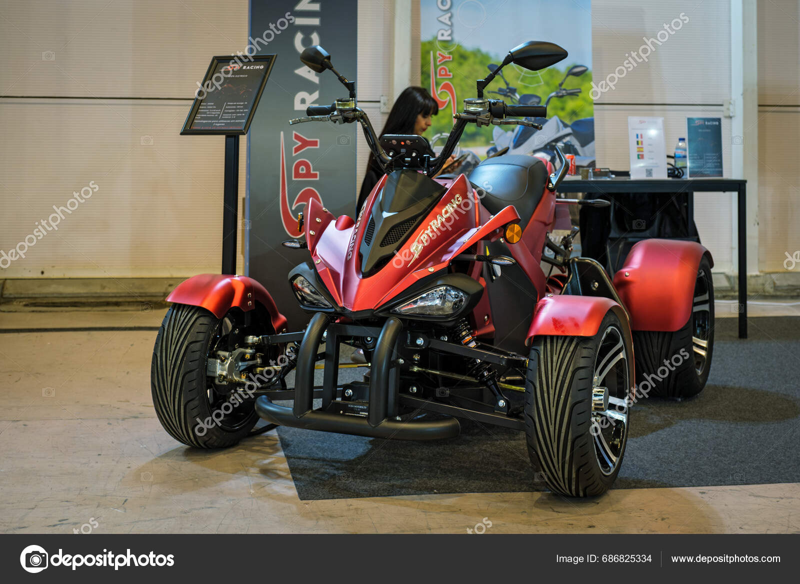 Lisbon Portugal May 2023 Spy Racing Quad Electric Quad Bike – Stock ...