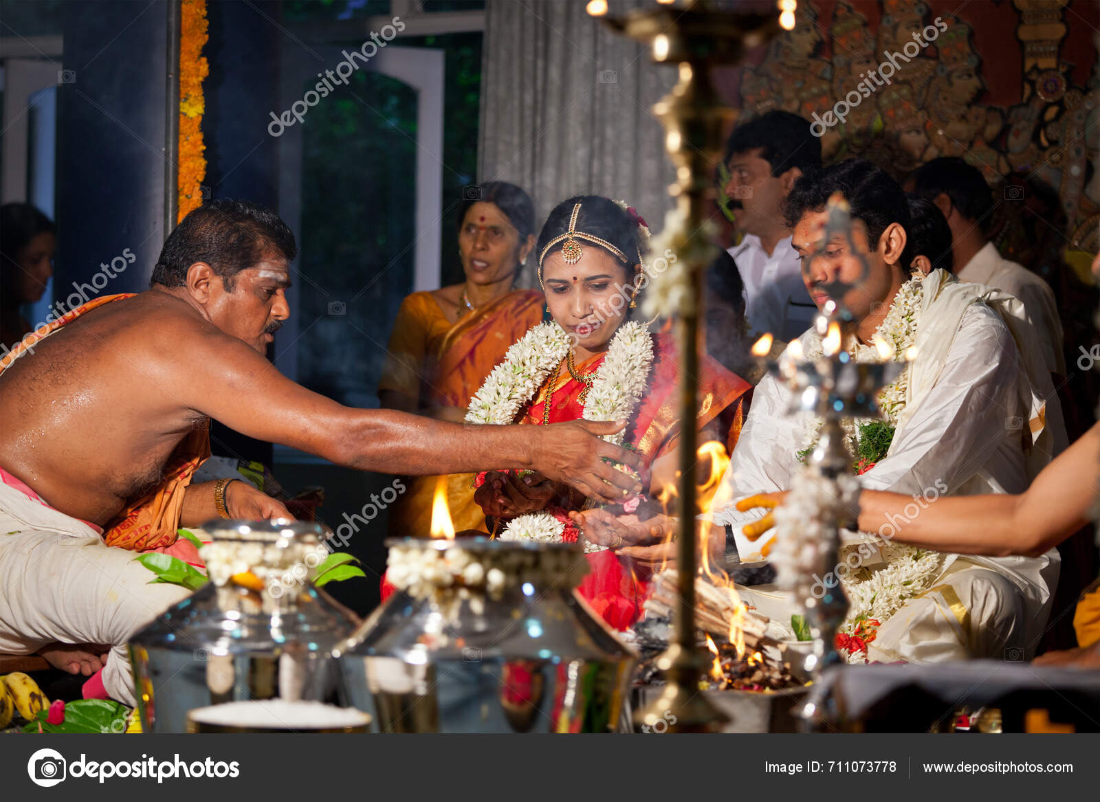 Chennai India August Indian Tamil Traditional Wedding Ceremony — Stock Editorial Photo ...