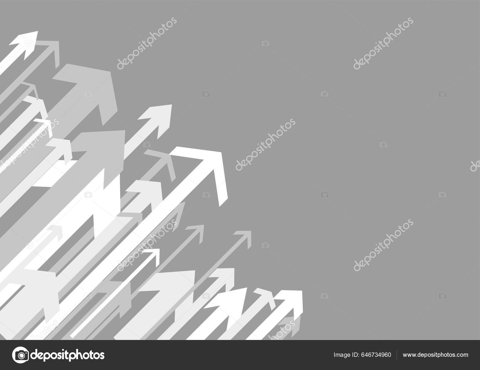 Moving Forward Arrows Set Gray Background Color Arrow Collection ...