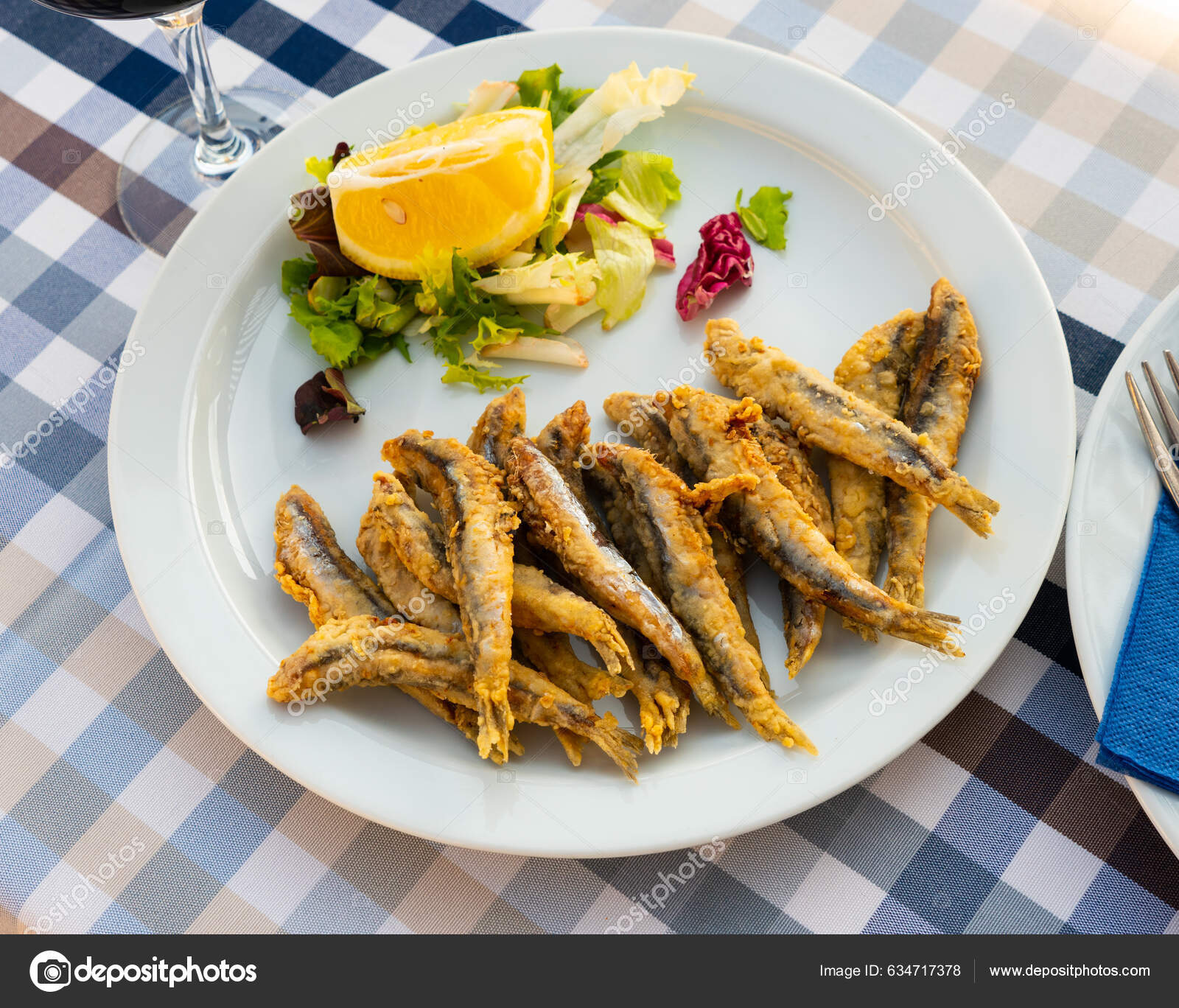 Dish Fried Sardines Pilchards Anchovies Batter Traditional Spanish Meal ...