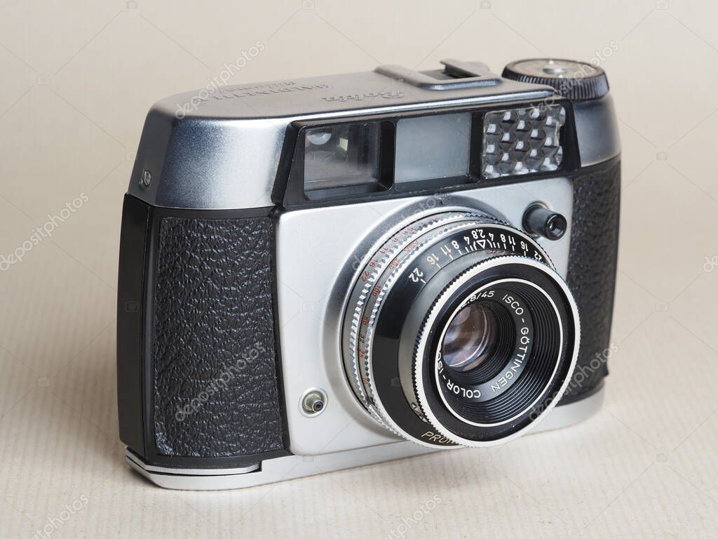 In this photo illustration, Balda Baldinette II Automatic camera is ...