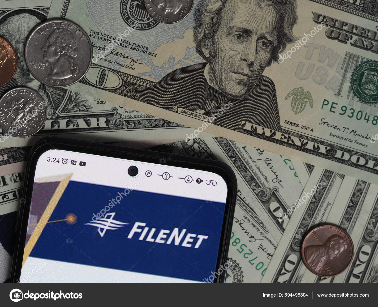 Bavaria Germany December 2023 Photo Illustration Filenet Logo Seen ...