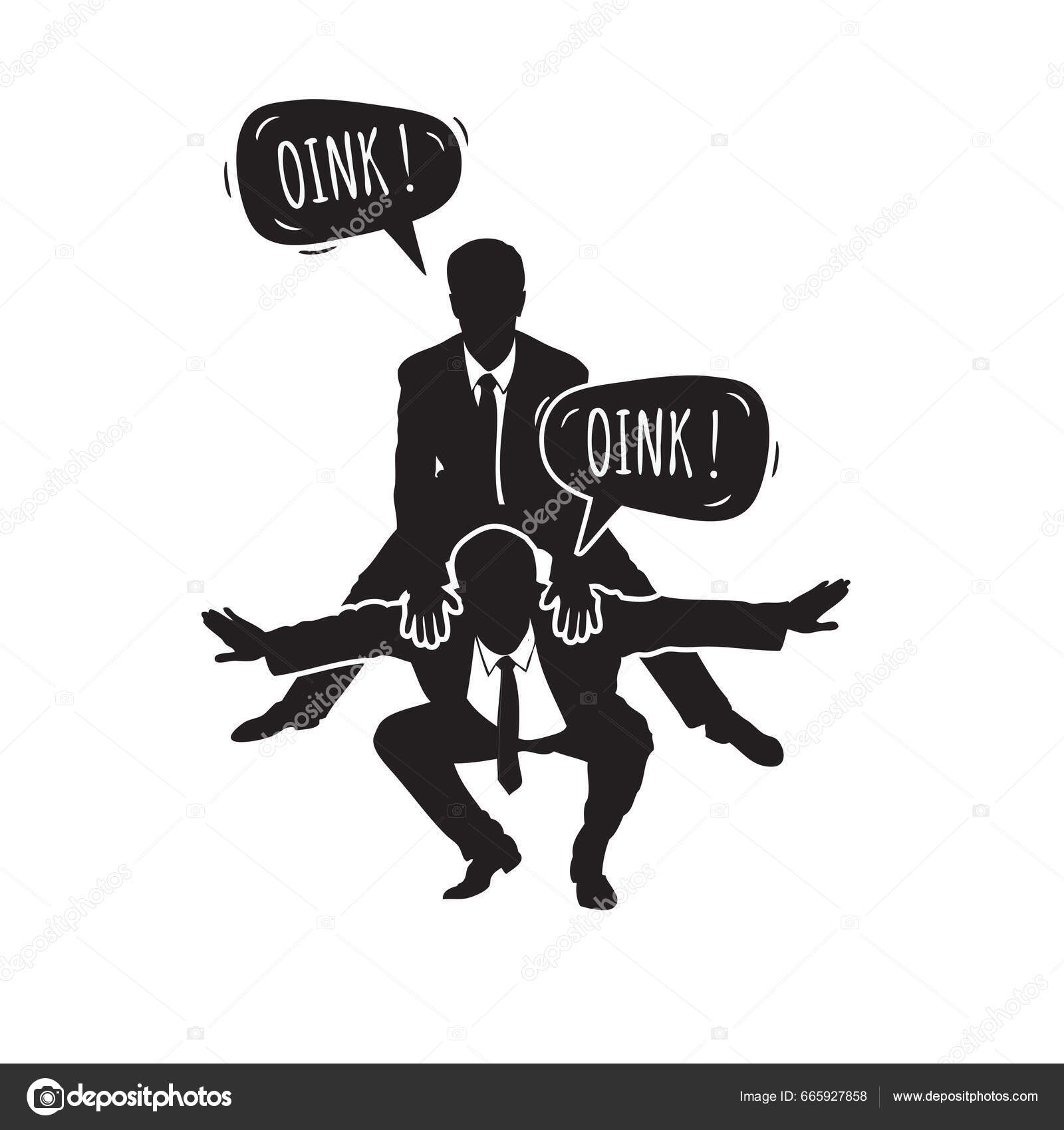 Businessmen Play Tag Grunt Stock Vector by ©VIPDesignUSA 665927858