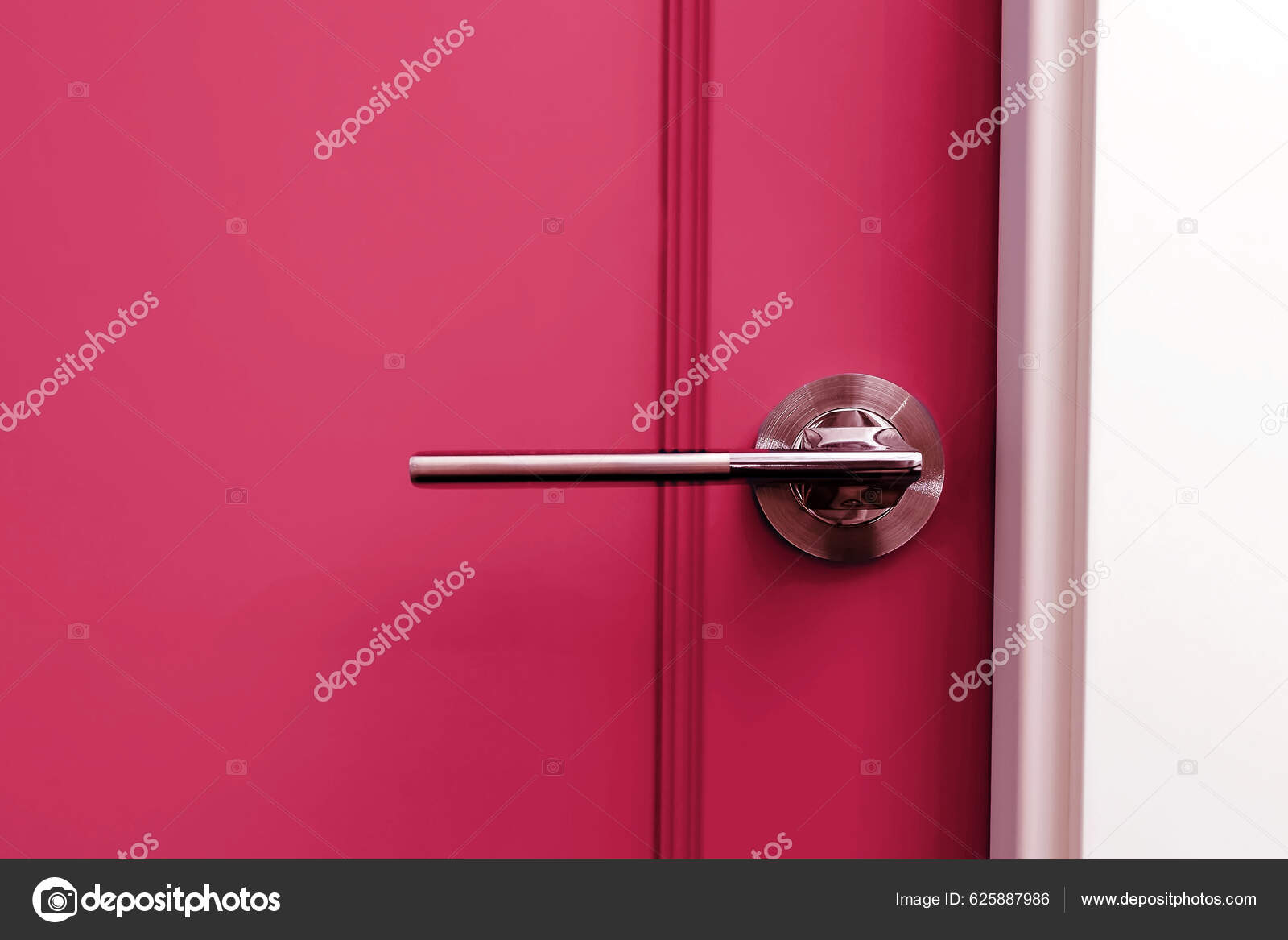 Magenta Painter Door Handle Close Vivid Color Stock Photo by ...