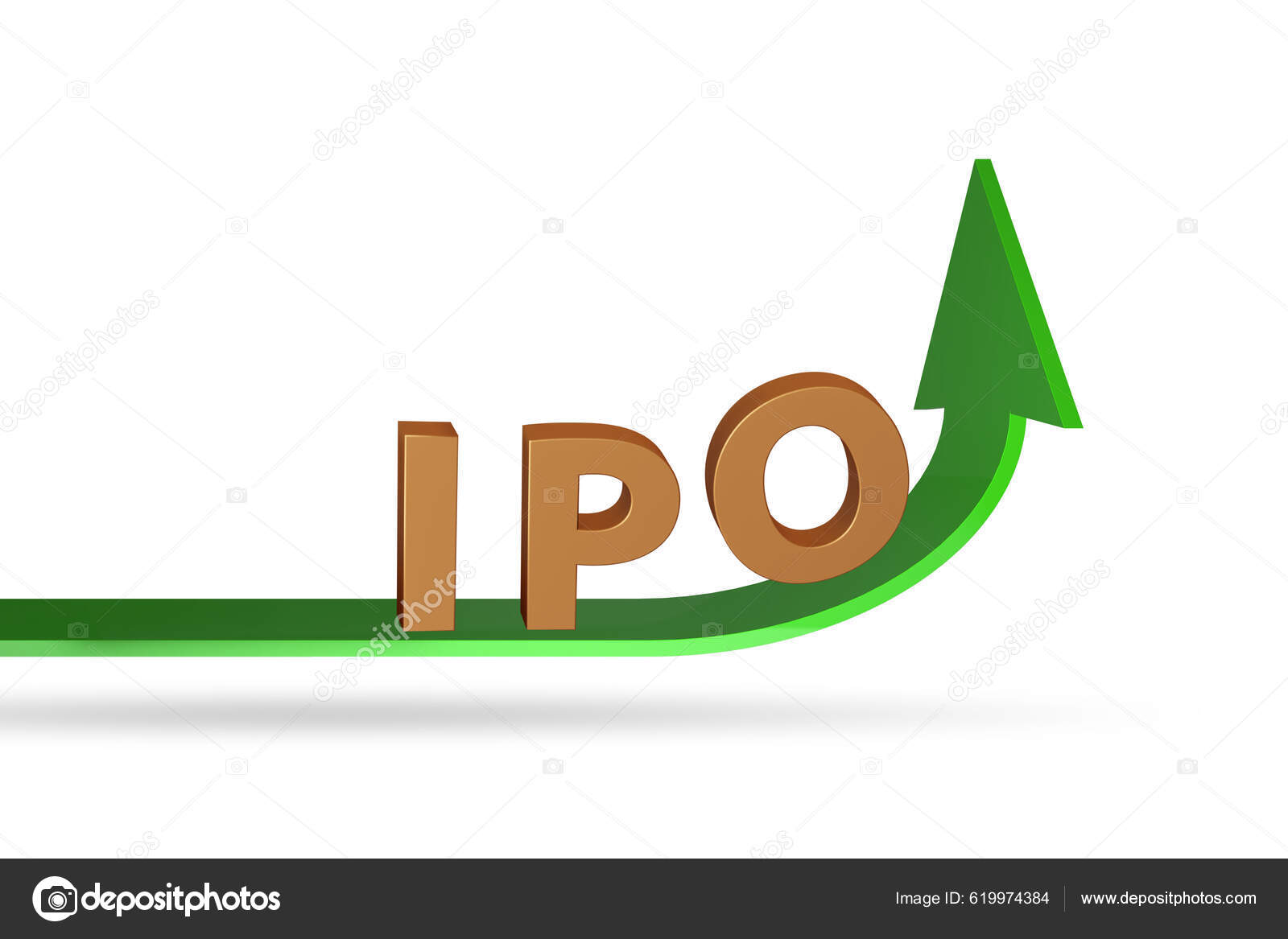 Ipo Concept Growth Chart Rendering — Stock Photo © Elnur_ #619974384