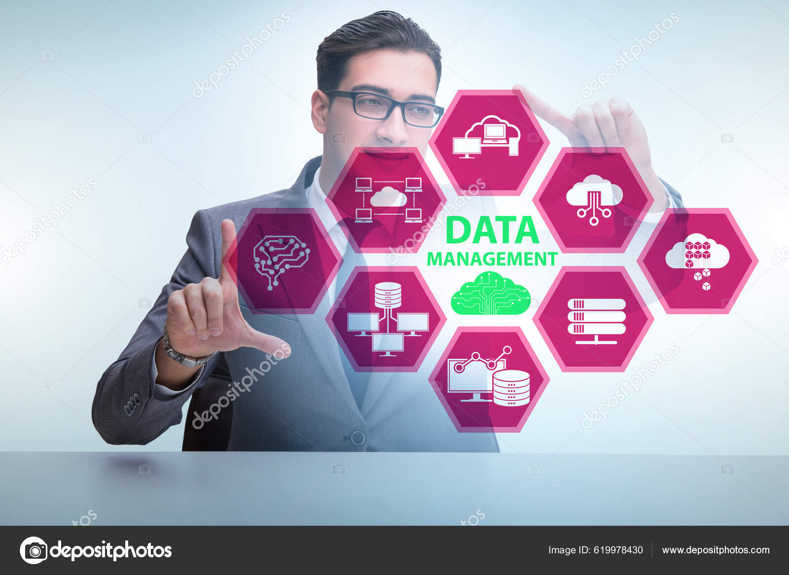 Business People Data Management Concept — Stock Photo © Elnur_ #619978430