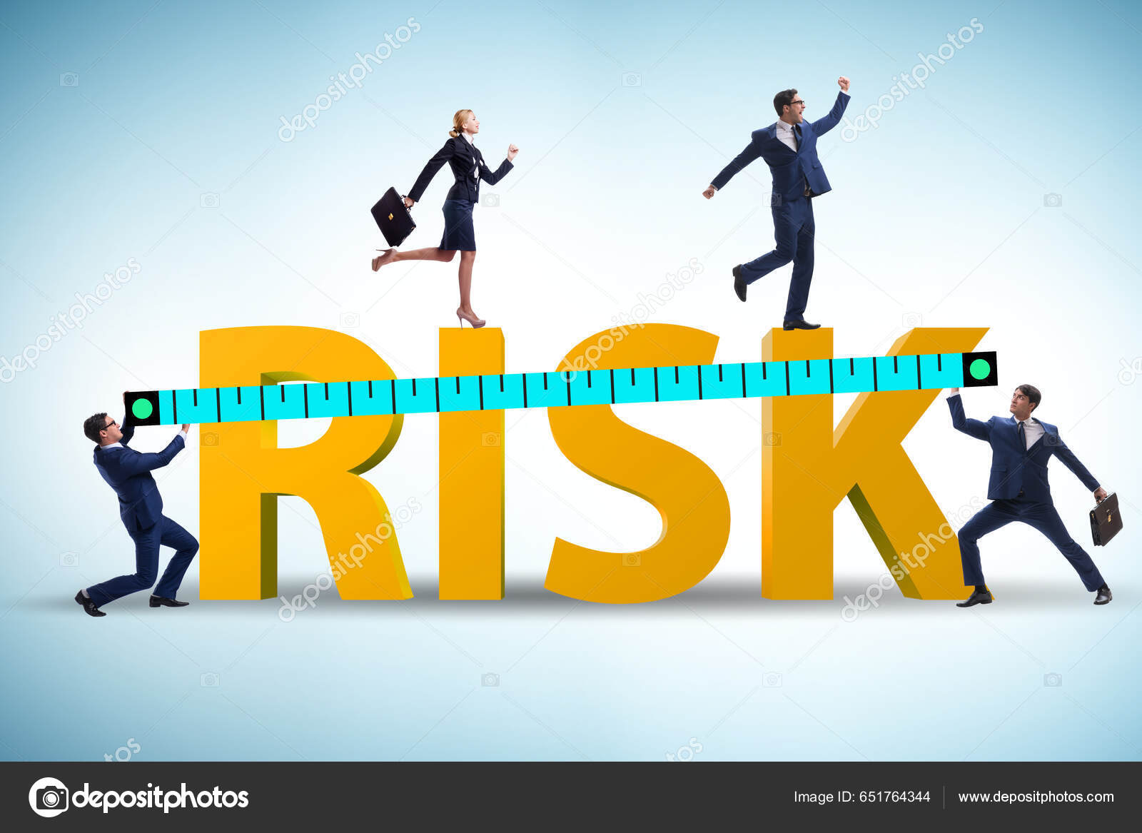 Medición Del Riesgo Concepto Evaluación Ilustración de stock #651764344 ...