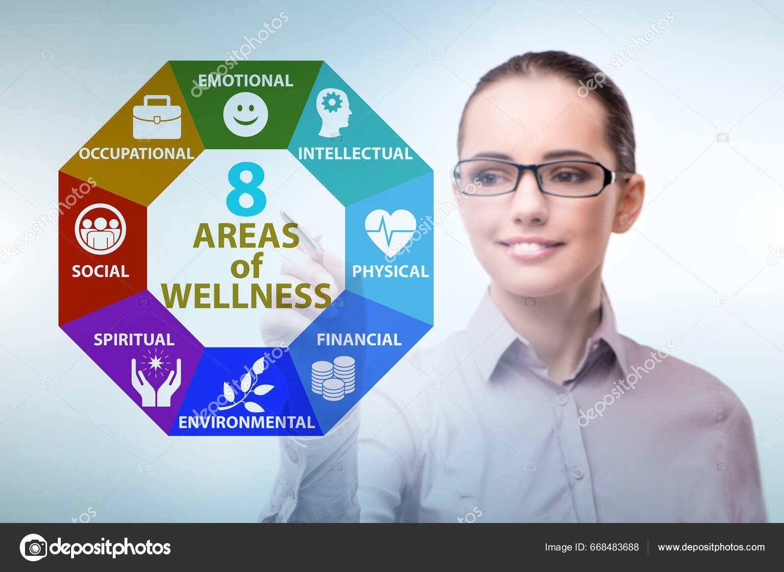 Concept Eight Areas Wellness — Stock Photo © Elnur_ #668483688
