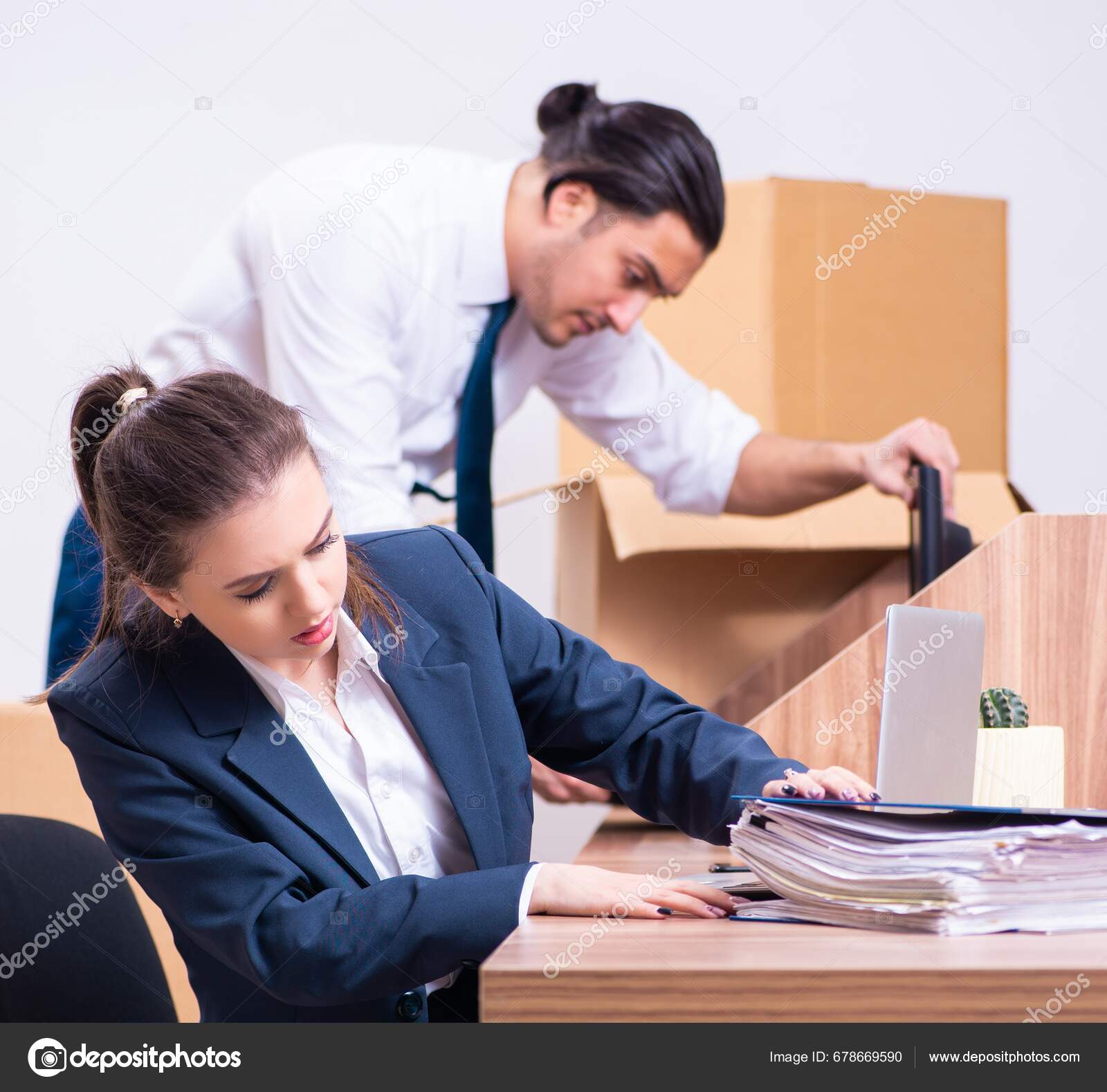 Two Employees Being Fired Work — Stock Photo © Elnur_ #678669590