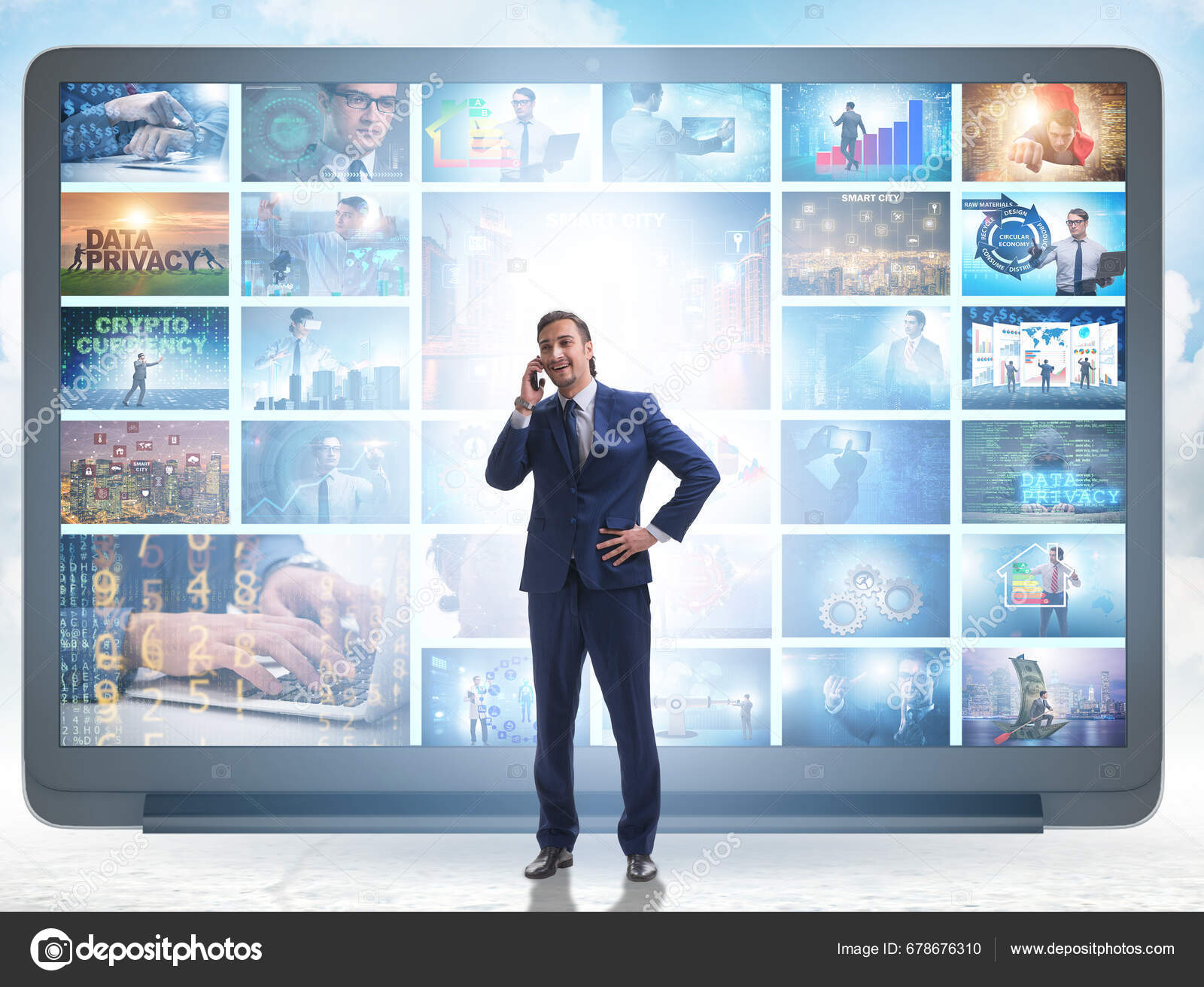 Many Different Images Video Streaming Concept — Stock Photo © Elnur ...