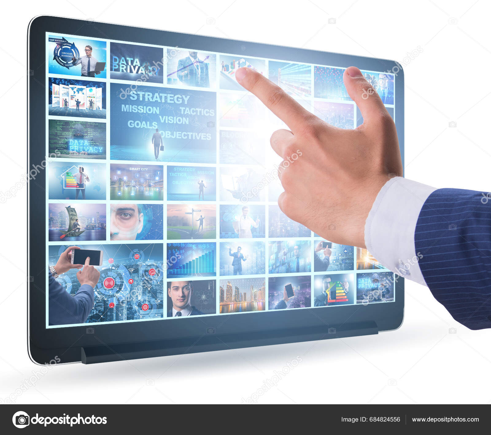 Many Different Images Video Streaming Concept — Stock Photo © Elnur ...