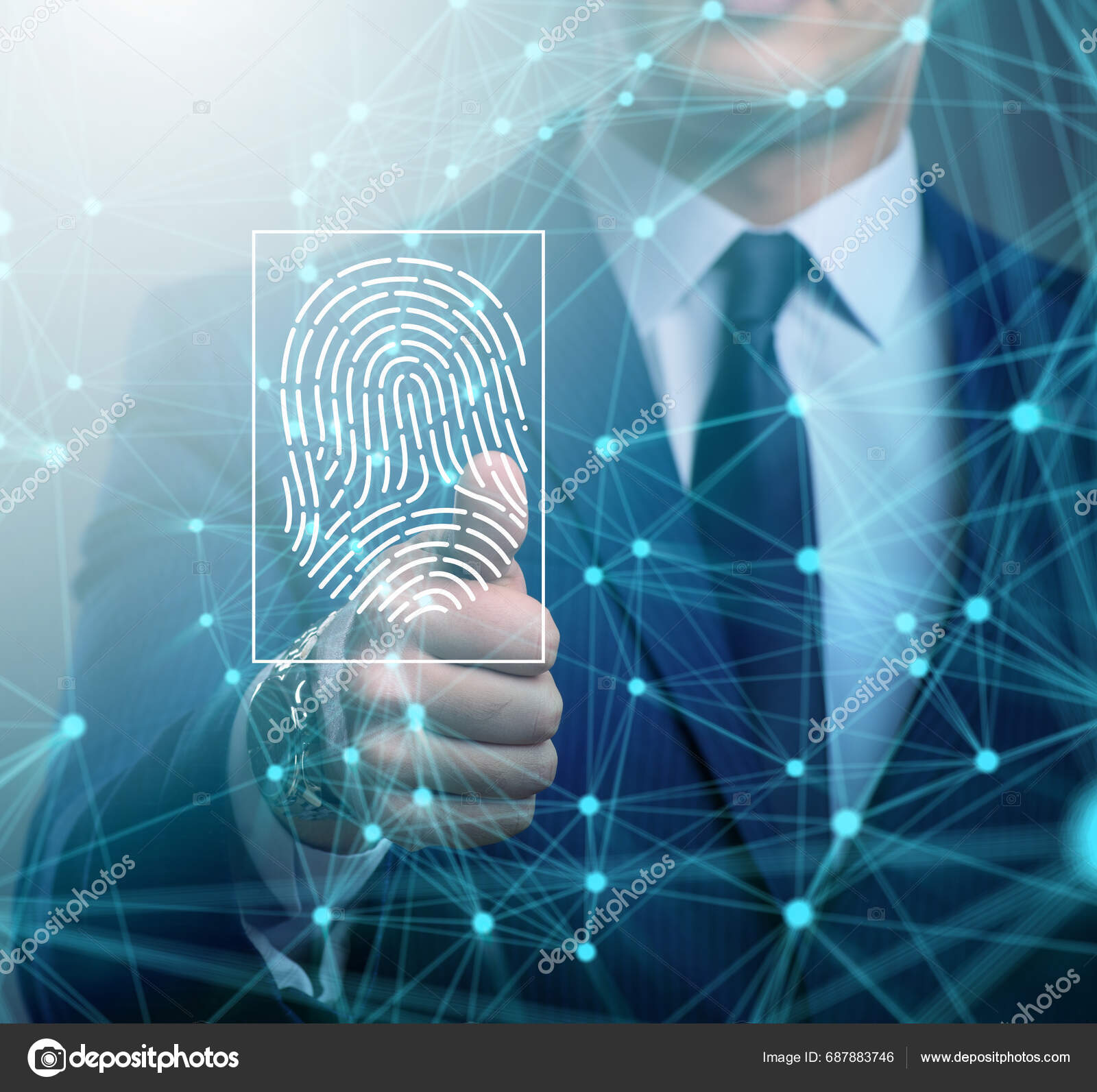 Biometrics Security Access Concept Fingerprint — Stock Photo © Elnur ...