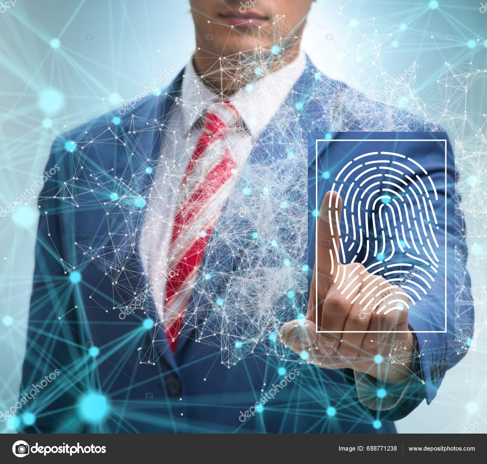 Biometrics Security Access Concept Fingerprint — Stock Photo © Elnur ...